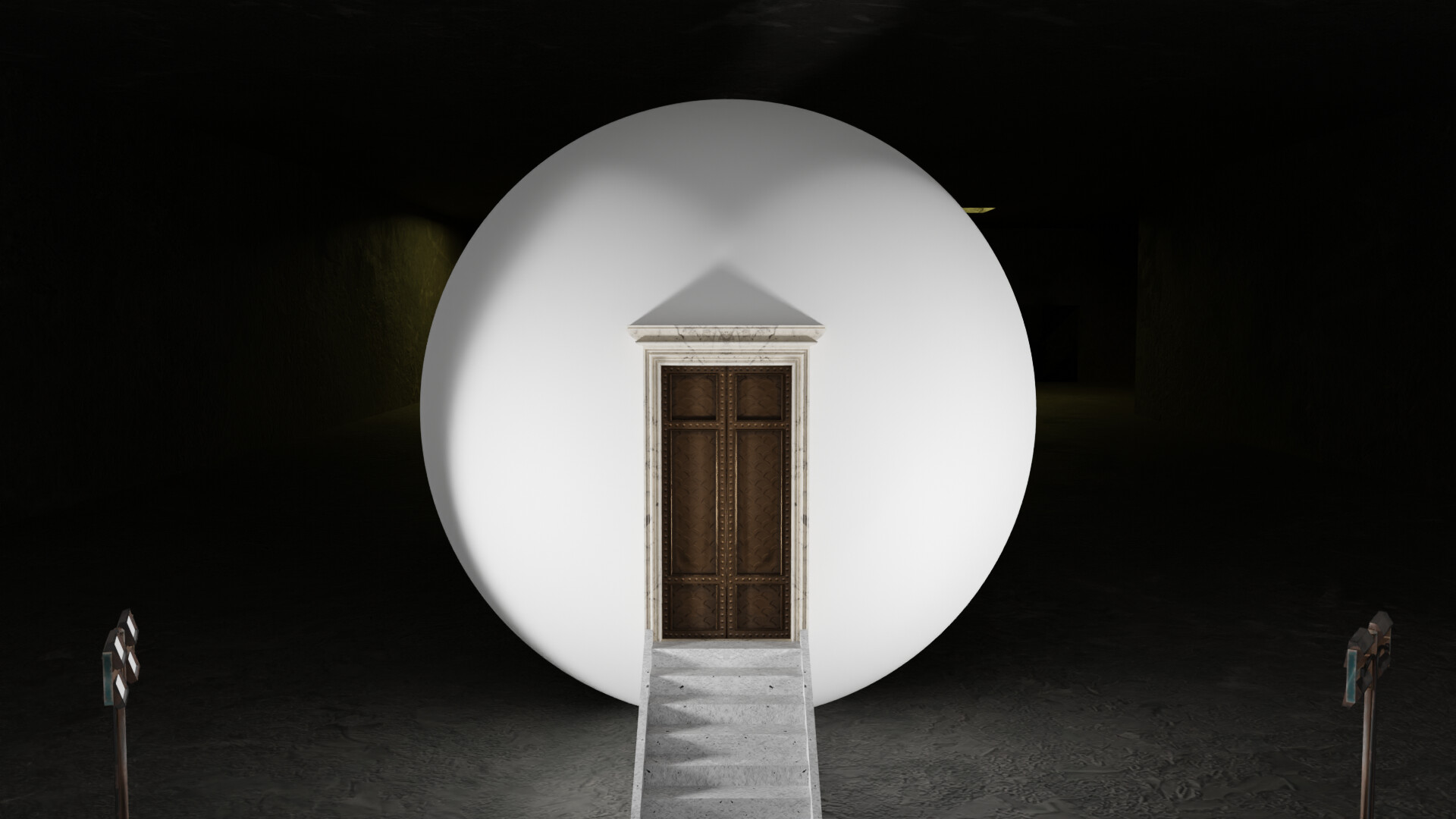 ArtStation - Liminal Hall with Sphere Hut