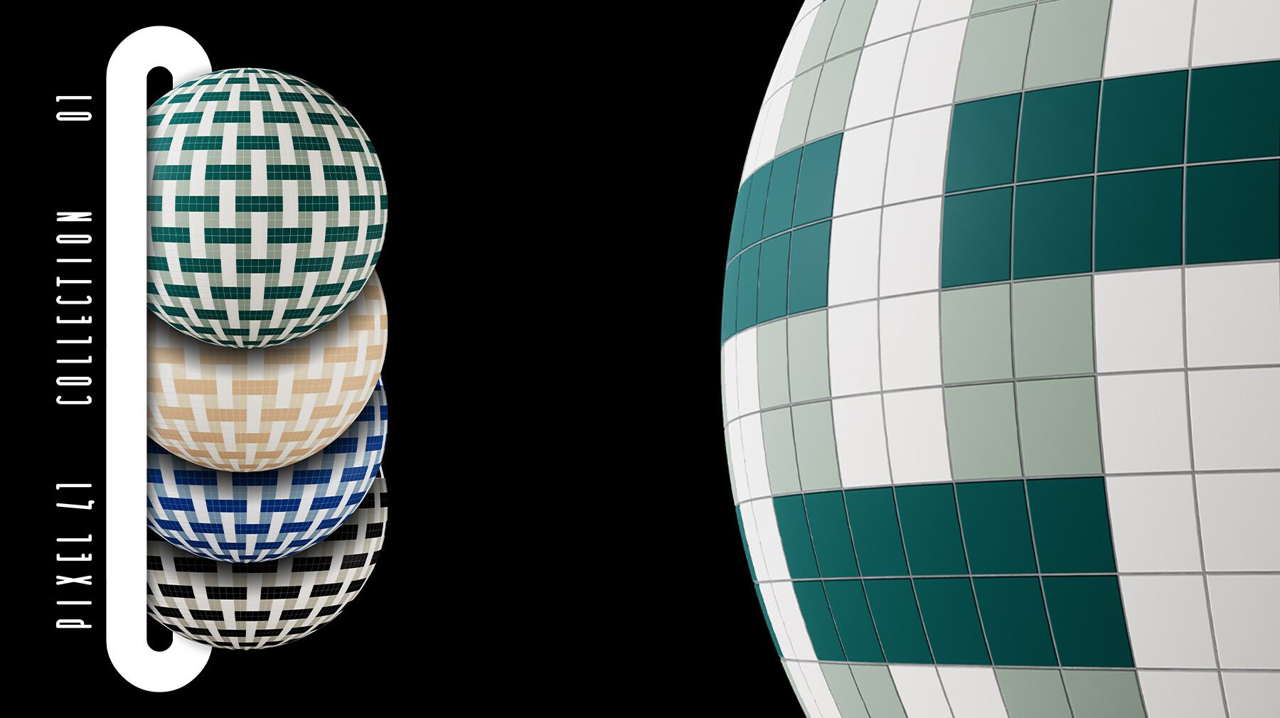 Zero0poly - 141 PBR Tile Texture Pack from 41zero42 products -Vol2