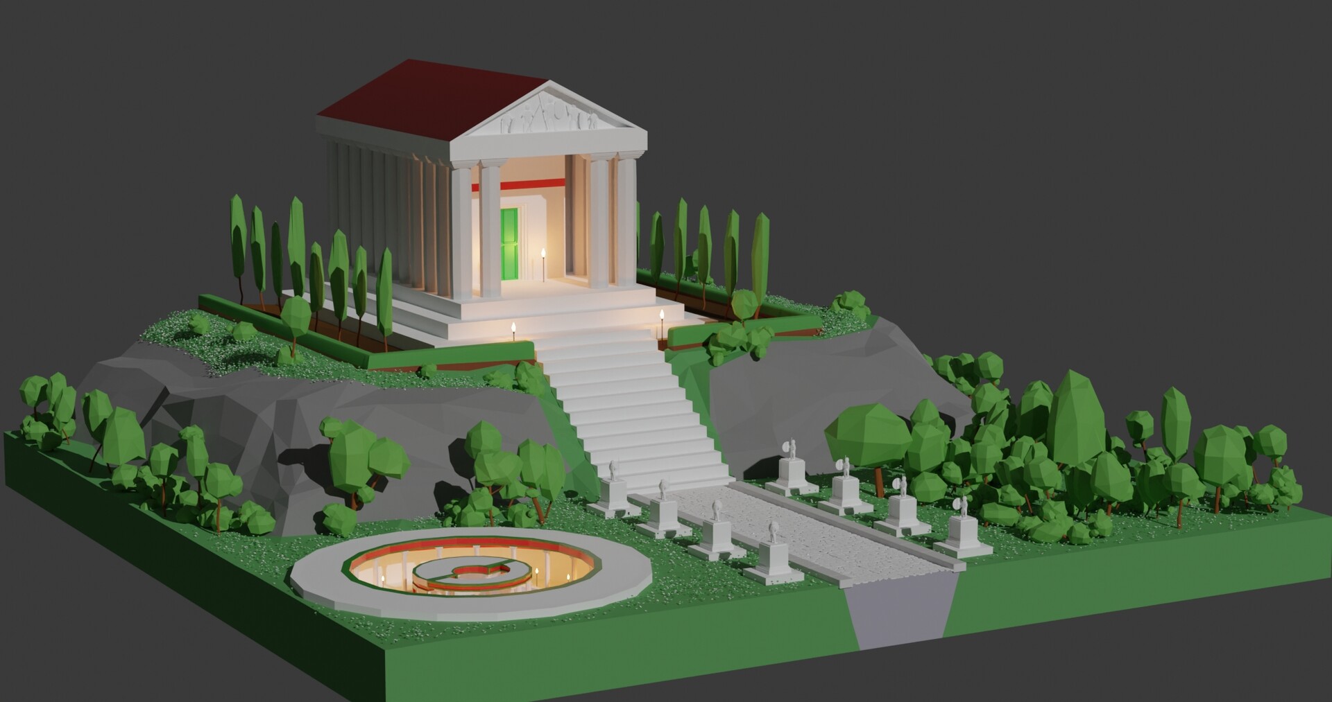 ArtStation - Ancient roman architecture inspired scene