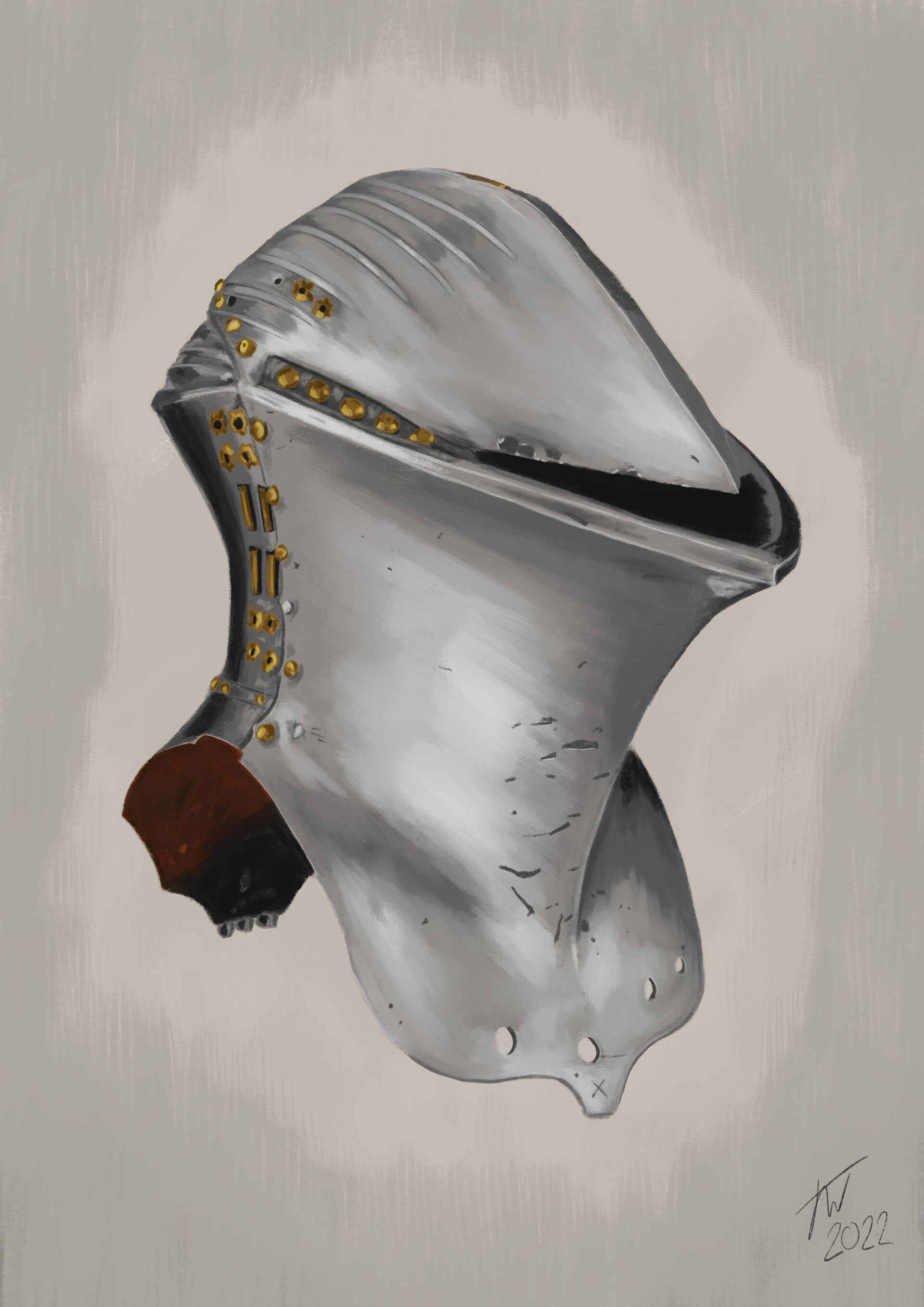 ArtStation - Frog-mouth Helm Study