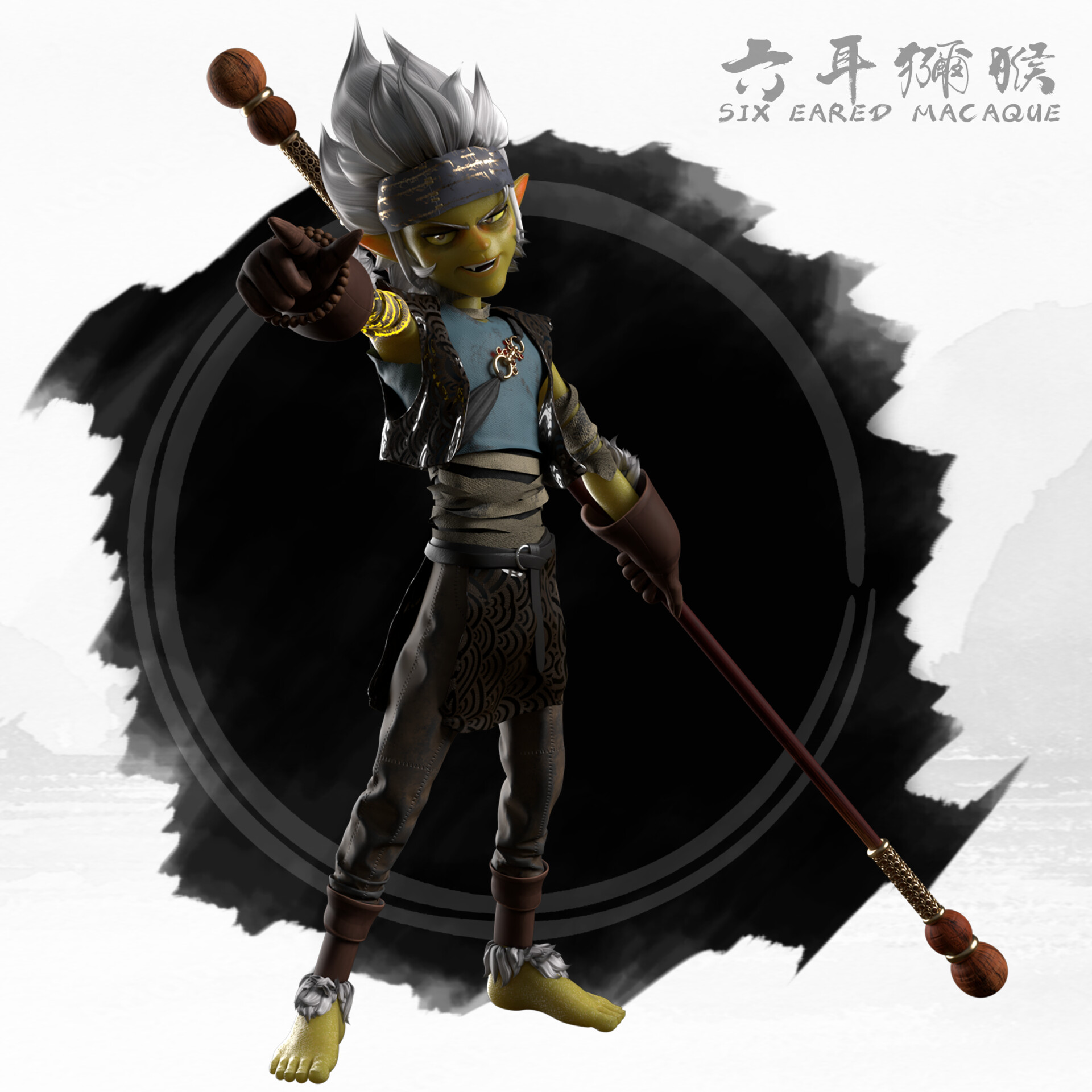 ArtStation - Six Eared Macaque