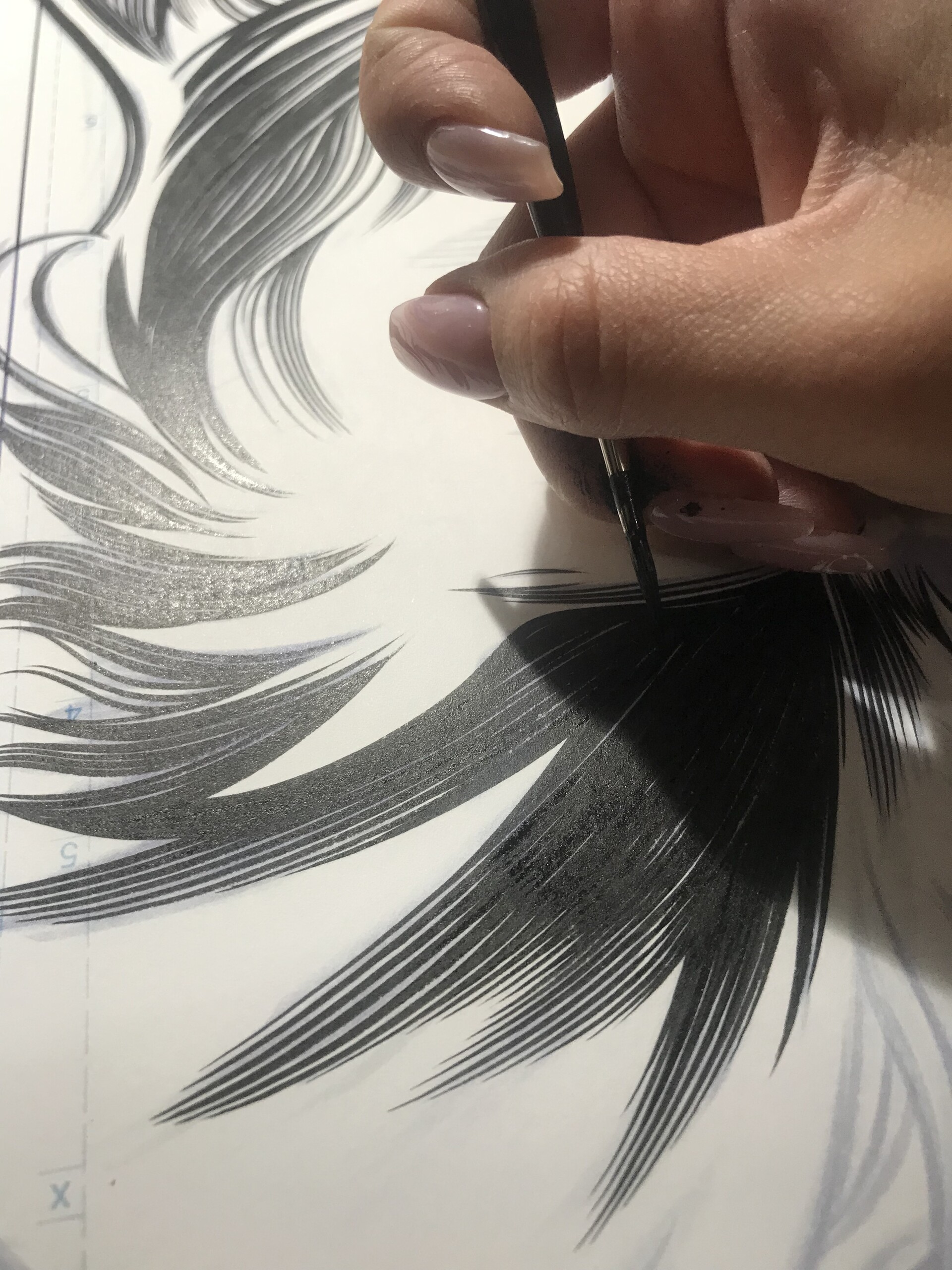 ArtStation - Hatching with my favorite brush