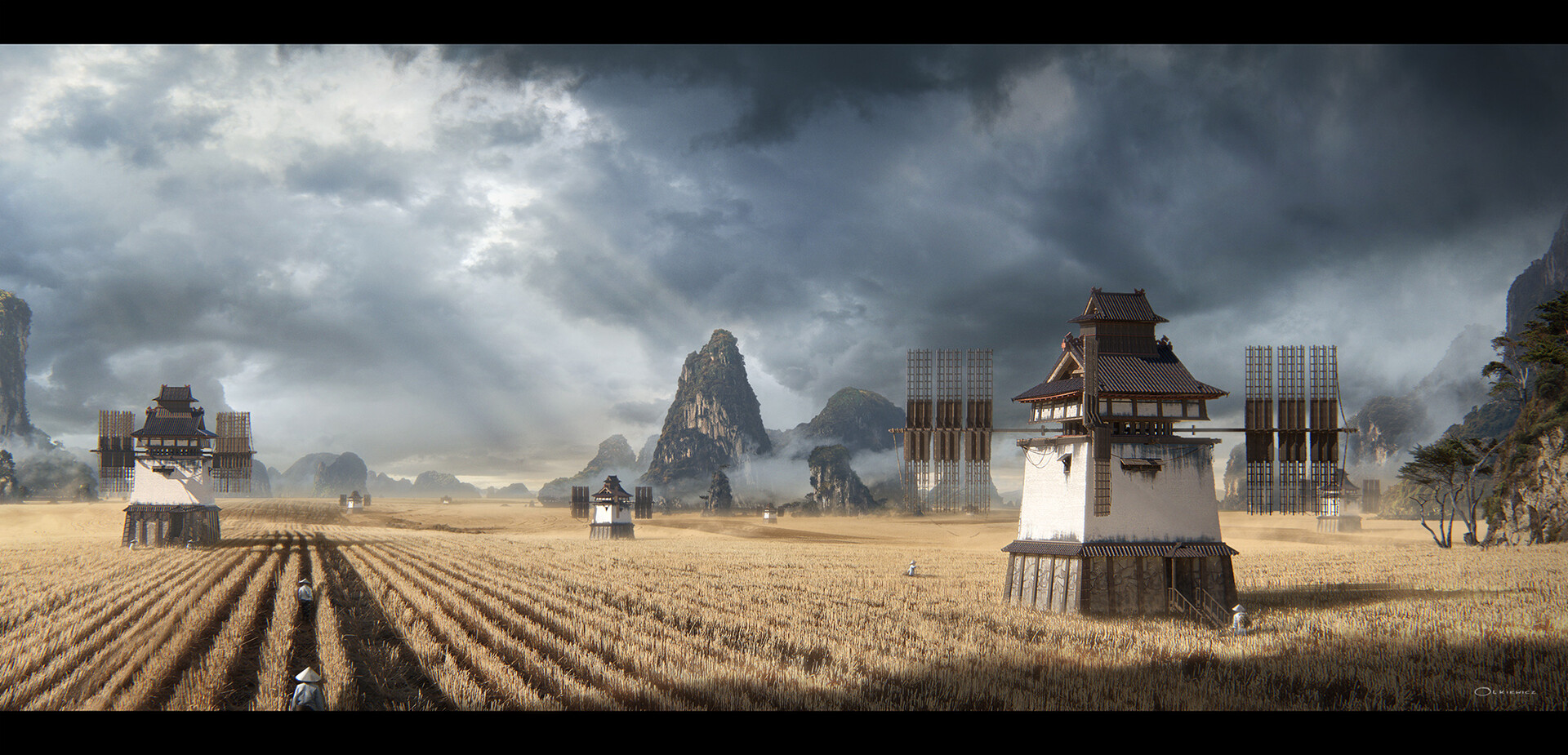 ArtStation - Rōnin - The Windmills and Farm