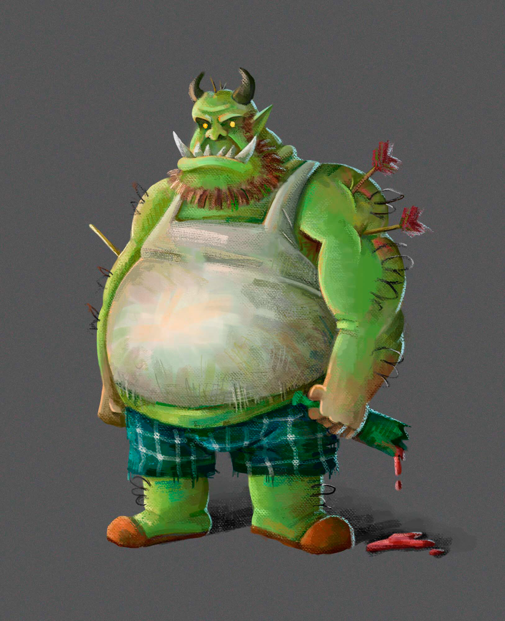 ArtStation - Alcoholic father in the form of a troll