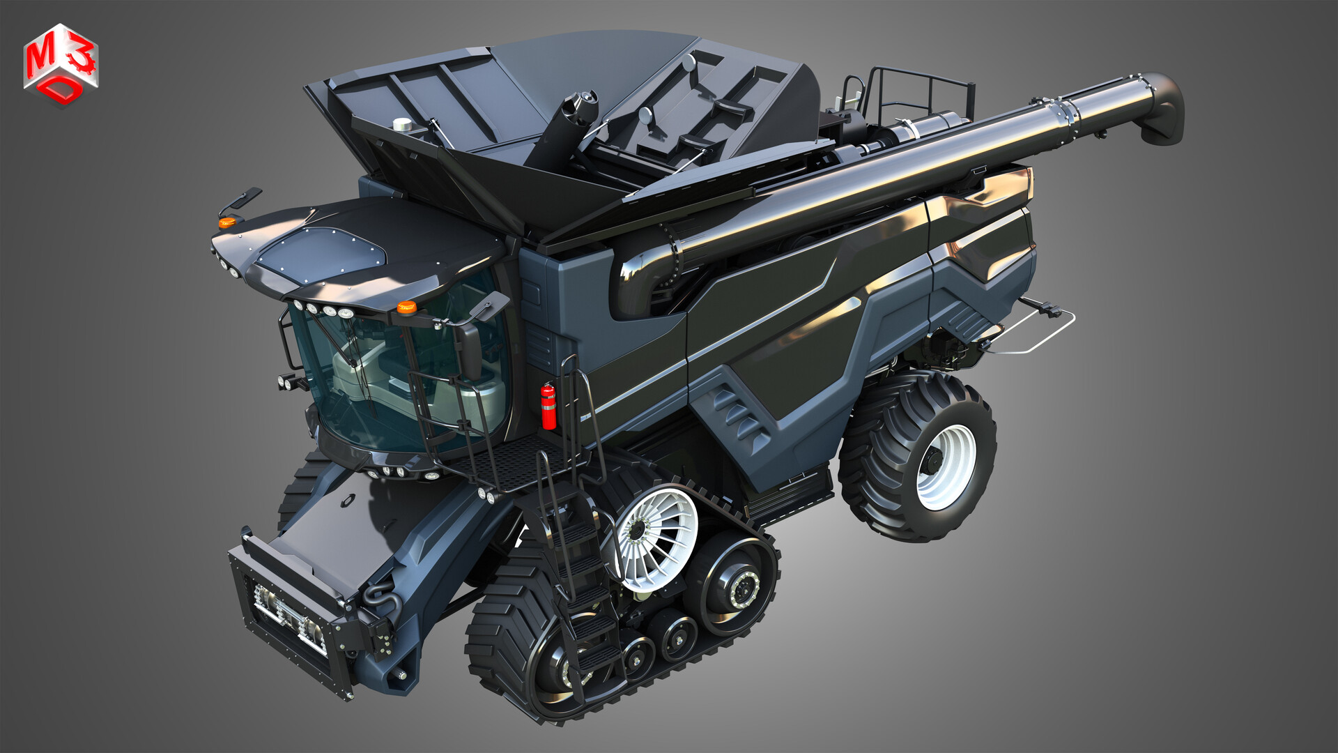 Markos 3d - IDEAL - Combine Harvester - Rubber Track System