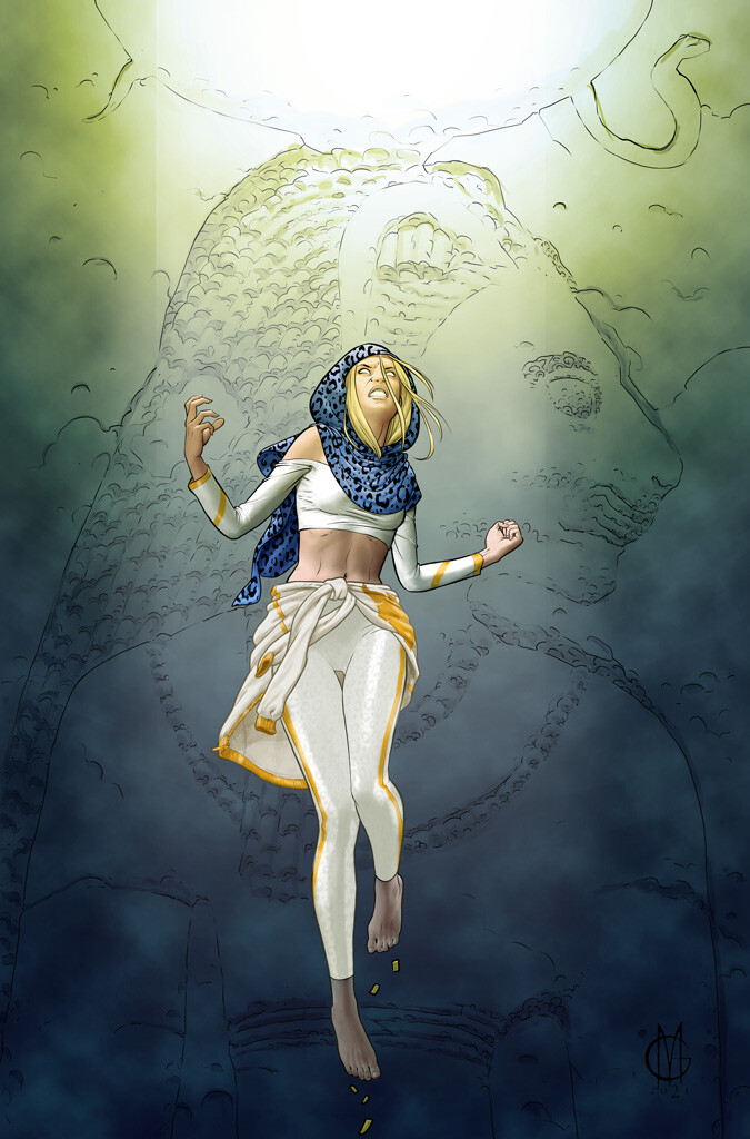 ArtStation - Cover art on Pantha #4 for Dynamite Entertainment