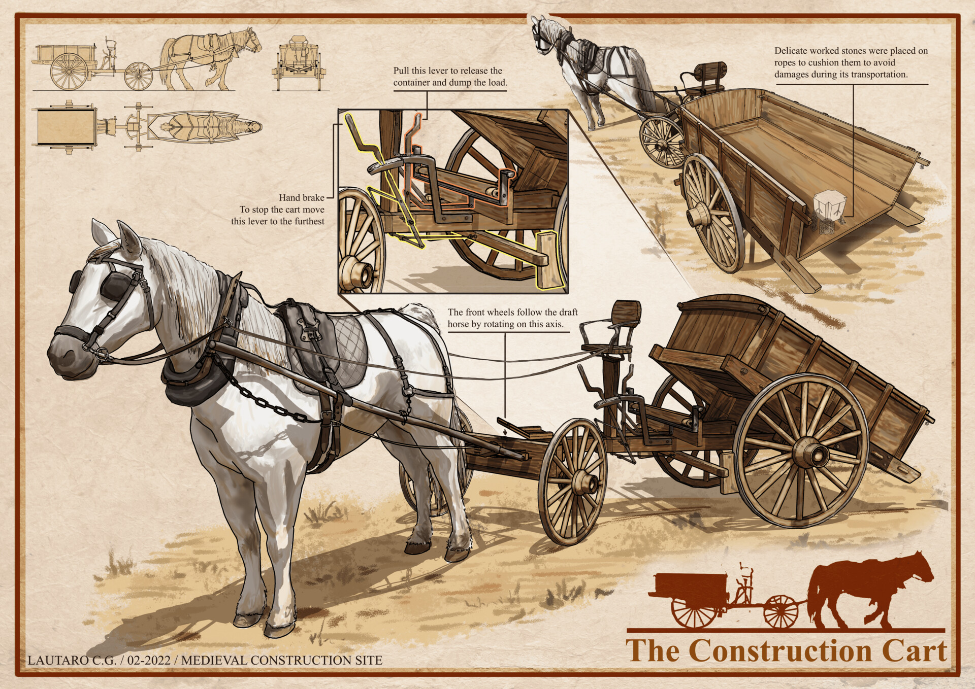 ArtStation - The Construction Cart - Castle Under Construction