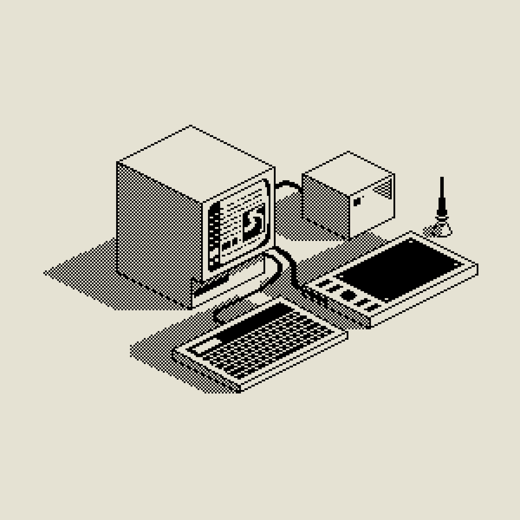 ArtStation - Retro PC Setup with Pentablet