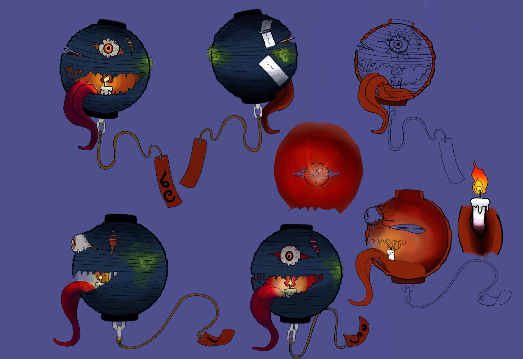 ArtStation - Character design Chochin-Oiwa