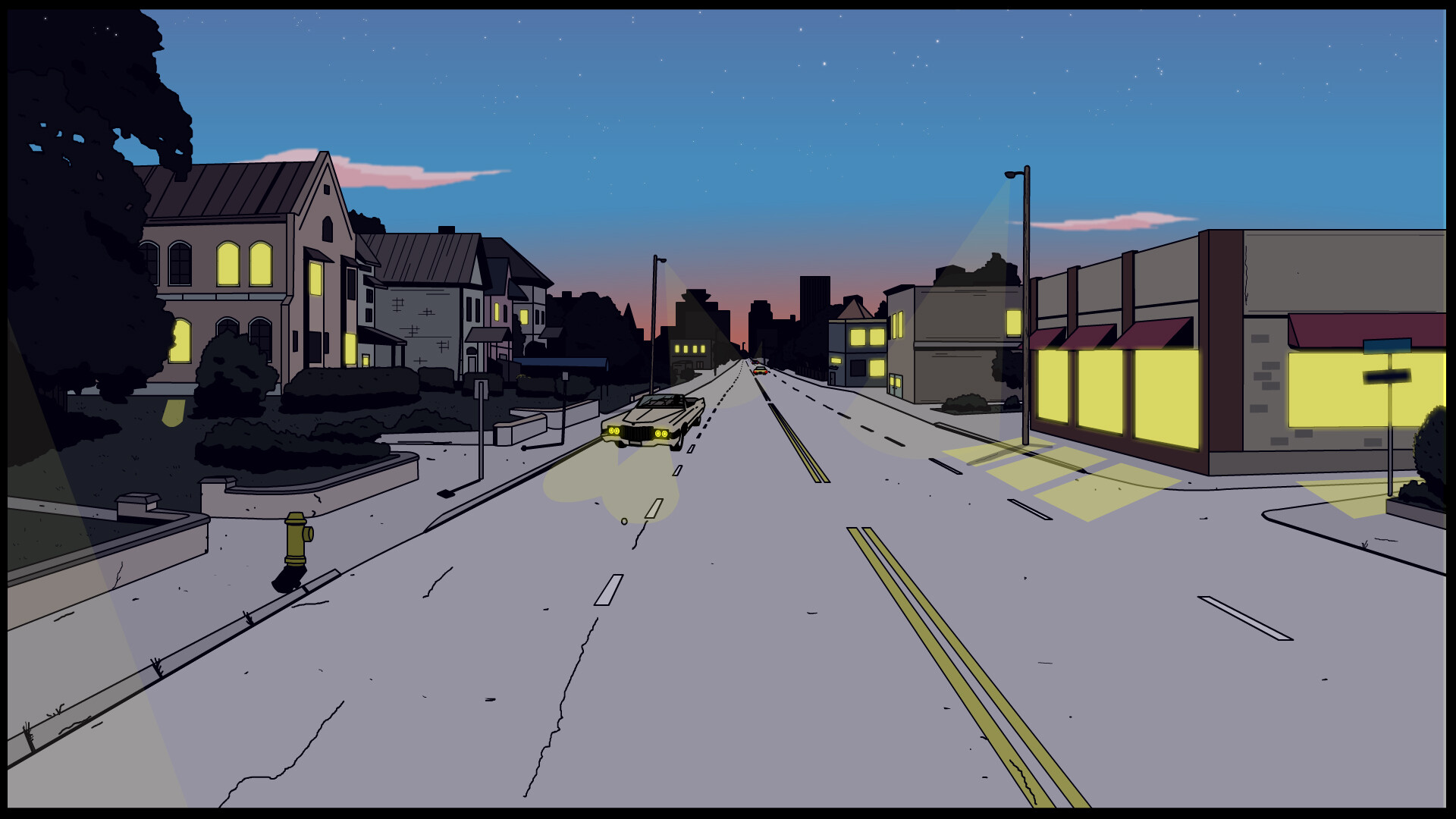 ArtStation - Dusk in the suburbs