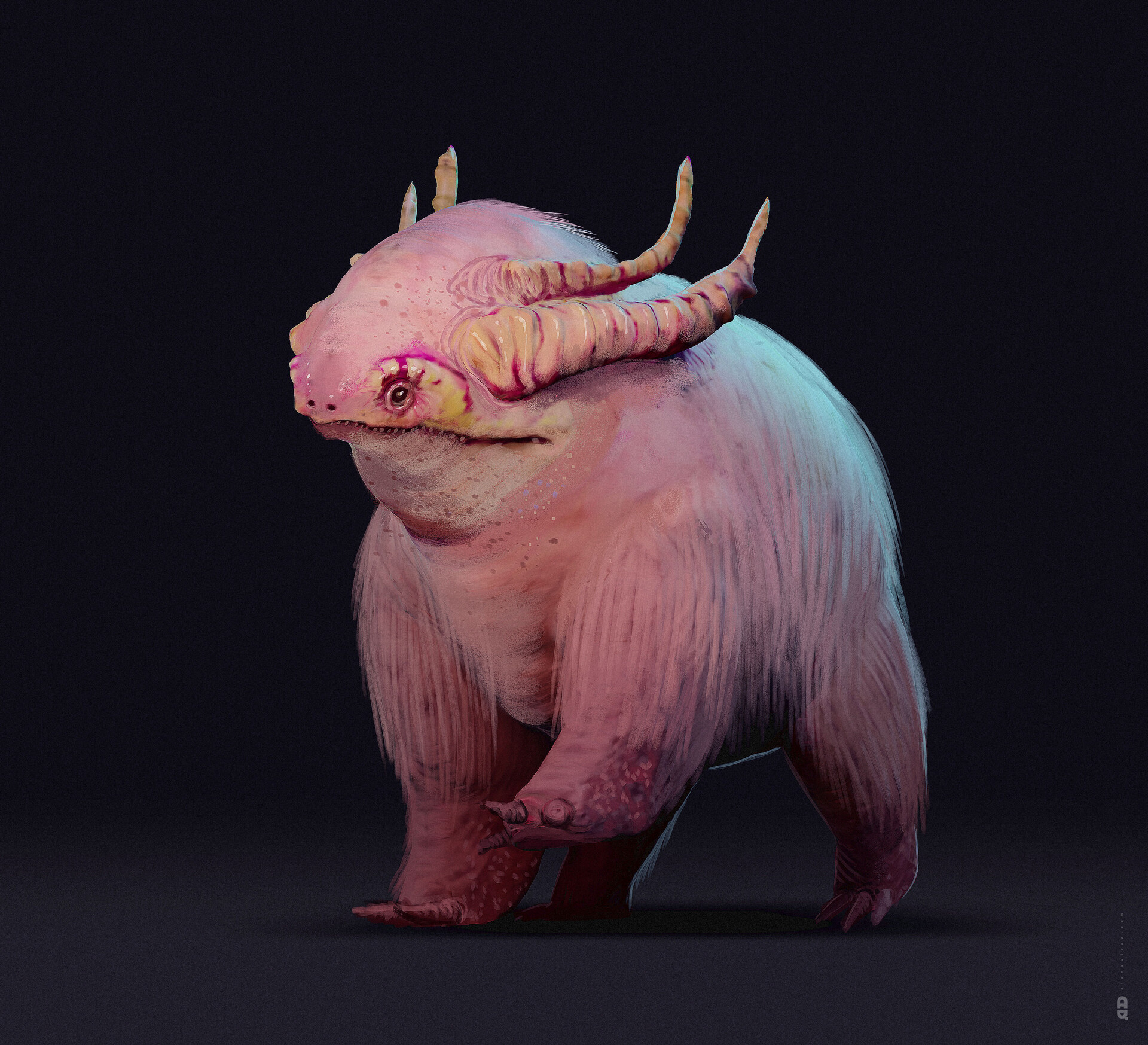 ArtStation - Fluffy Pinky Beast