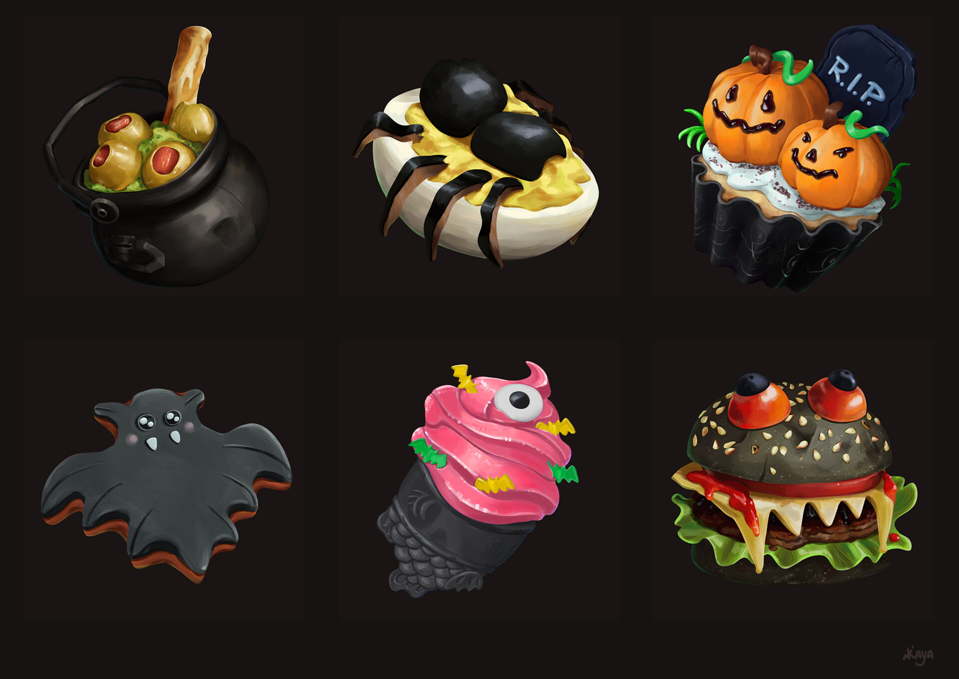 ArtStation - halloween food