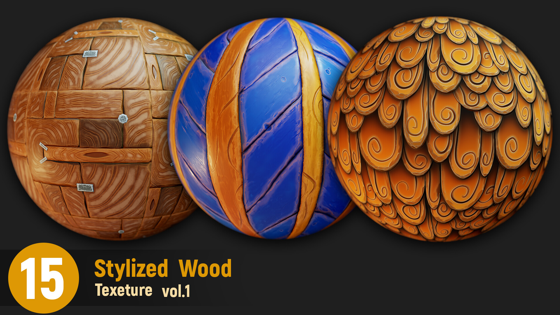 sajjad - 15 Stylized Wood Textures Vol.1