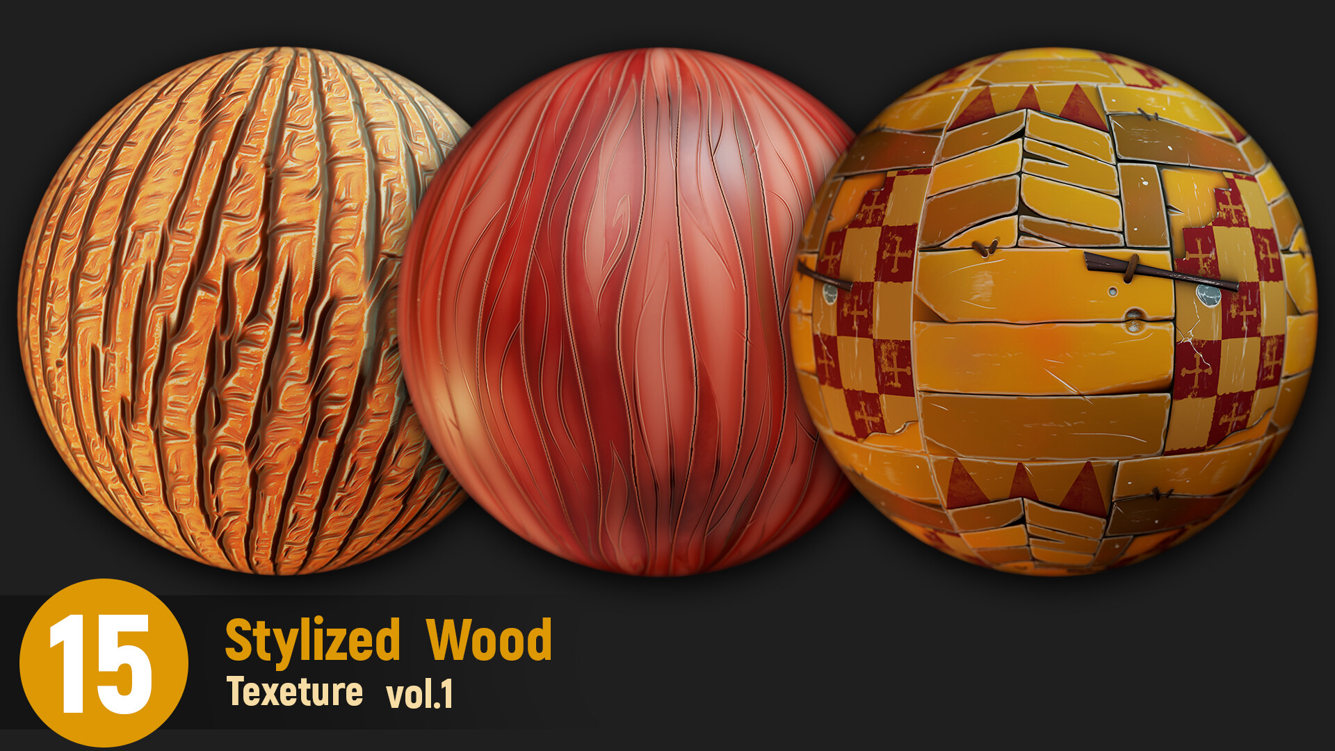 sajjad - 15 Stylized Wood Textures Vol.1