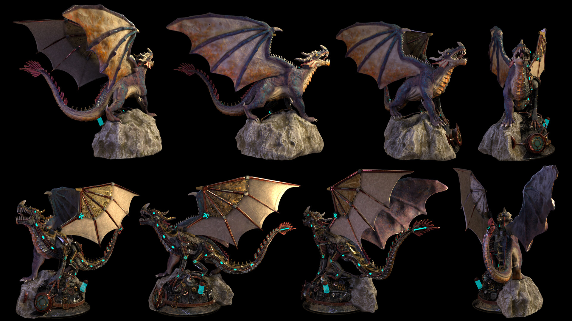 ArtStation - Automail Dragon (mechanical steampunk)