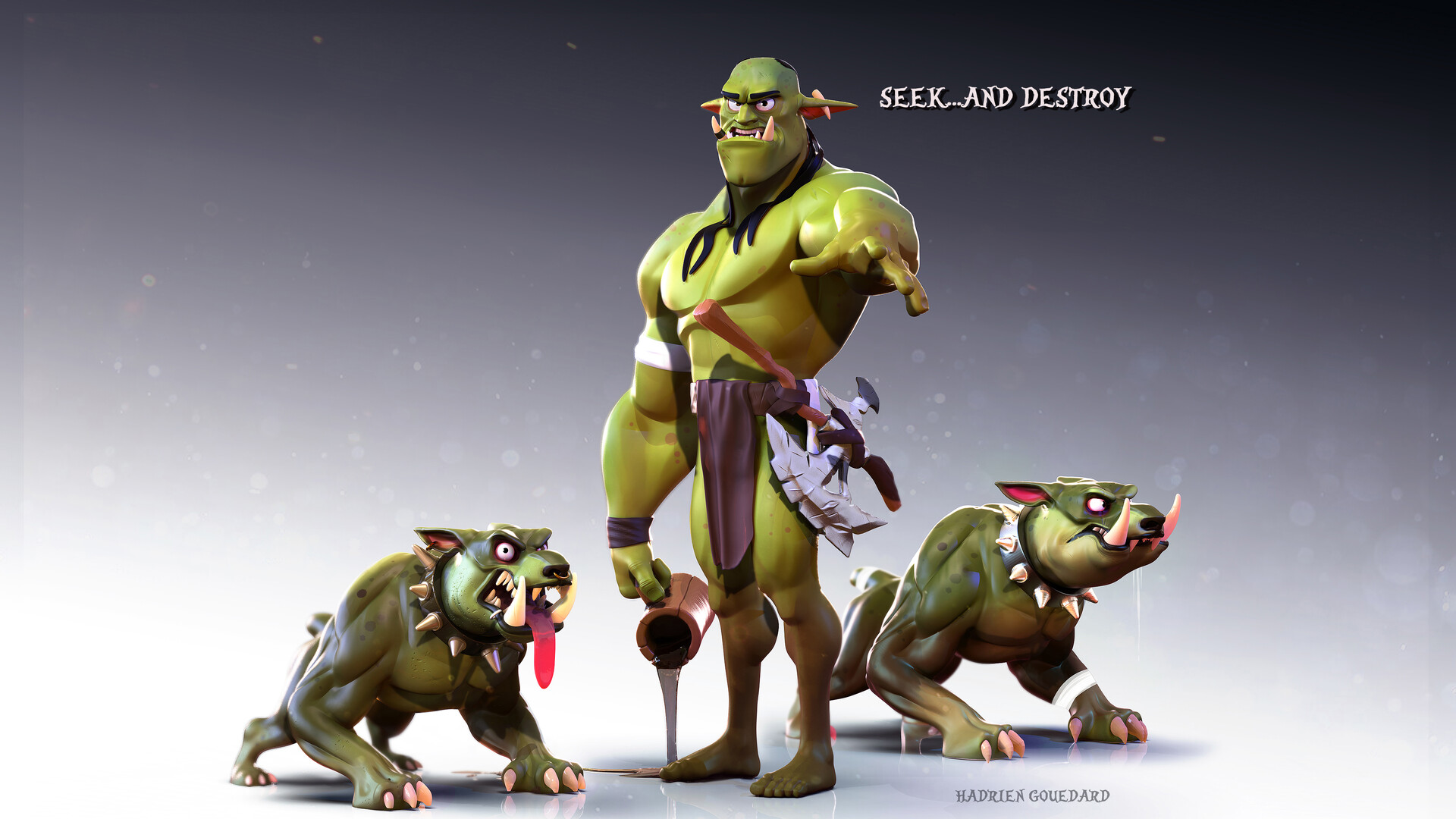 ArtStation - ORC AND DOGS