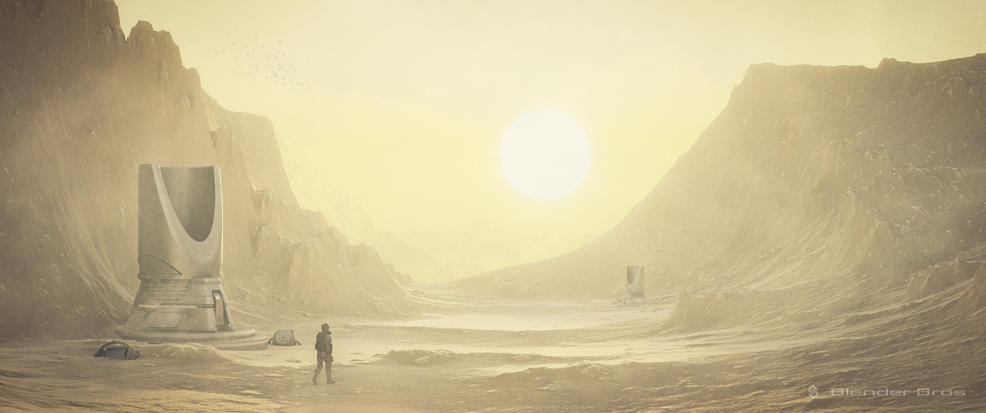 ArtStation - Concept SciFi Desert Environment (Blender)