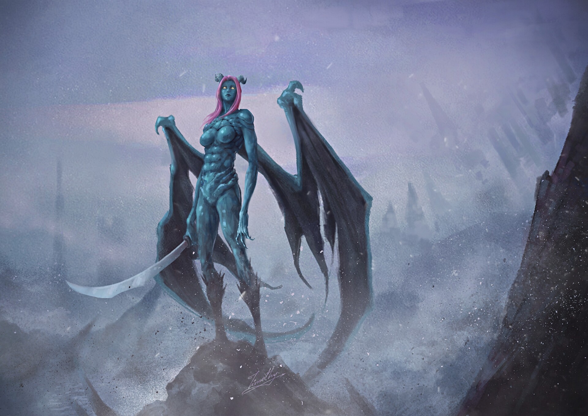 ArtStation - Dark Angel concept art.