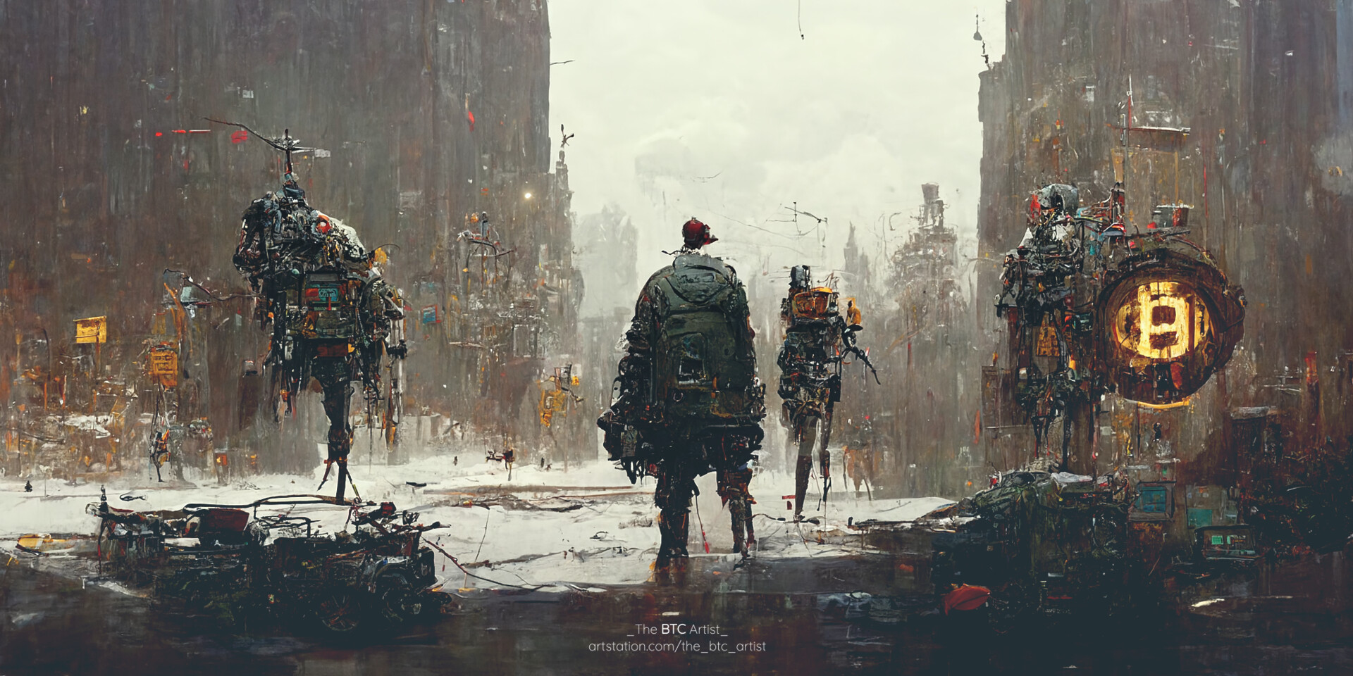 ArtStation - BTC MECH 10 - _Bitcoin Winter Market_