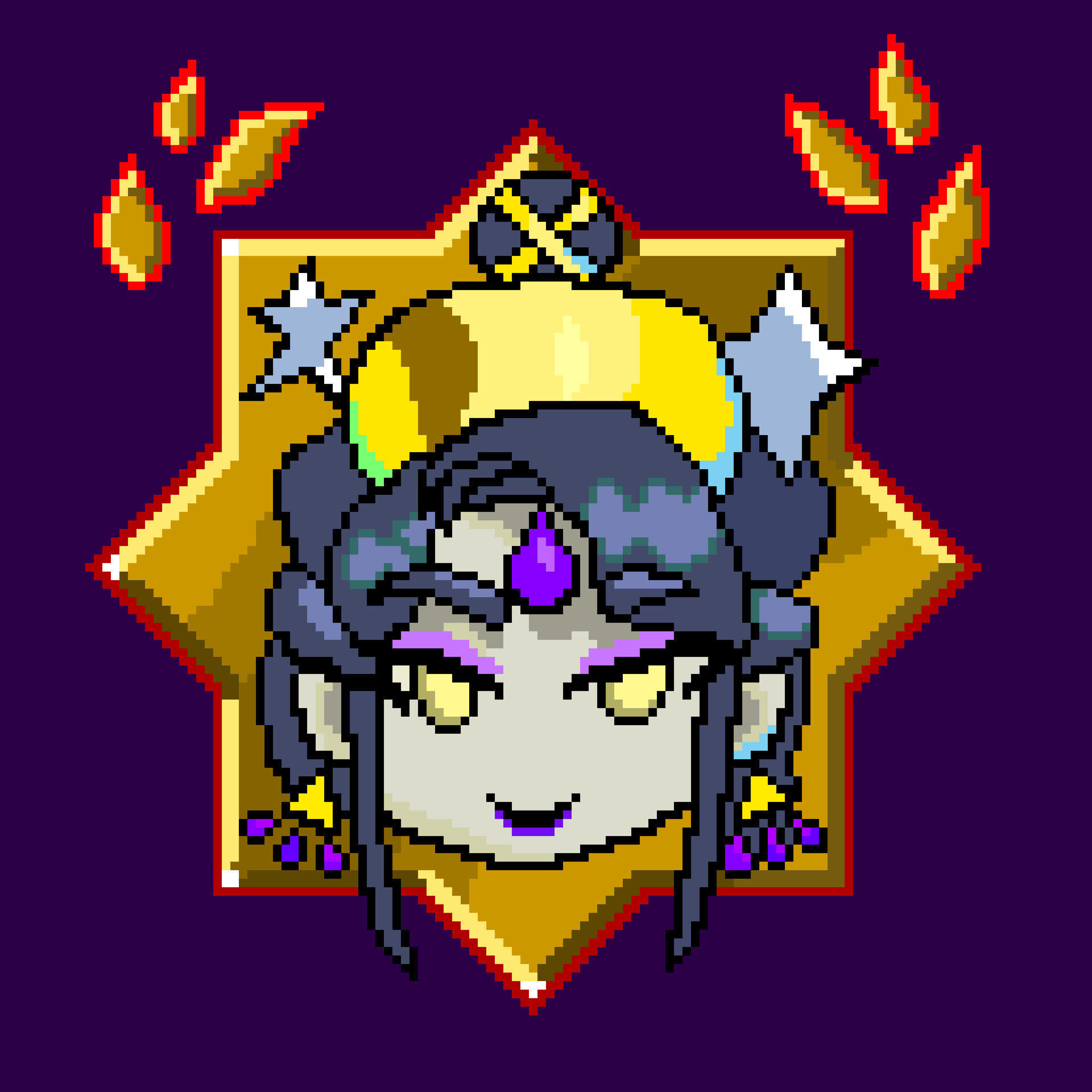 ArtStation - Pixel Art of Nyx's bond forge icon from the game Hades
