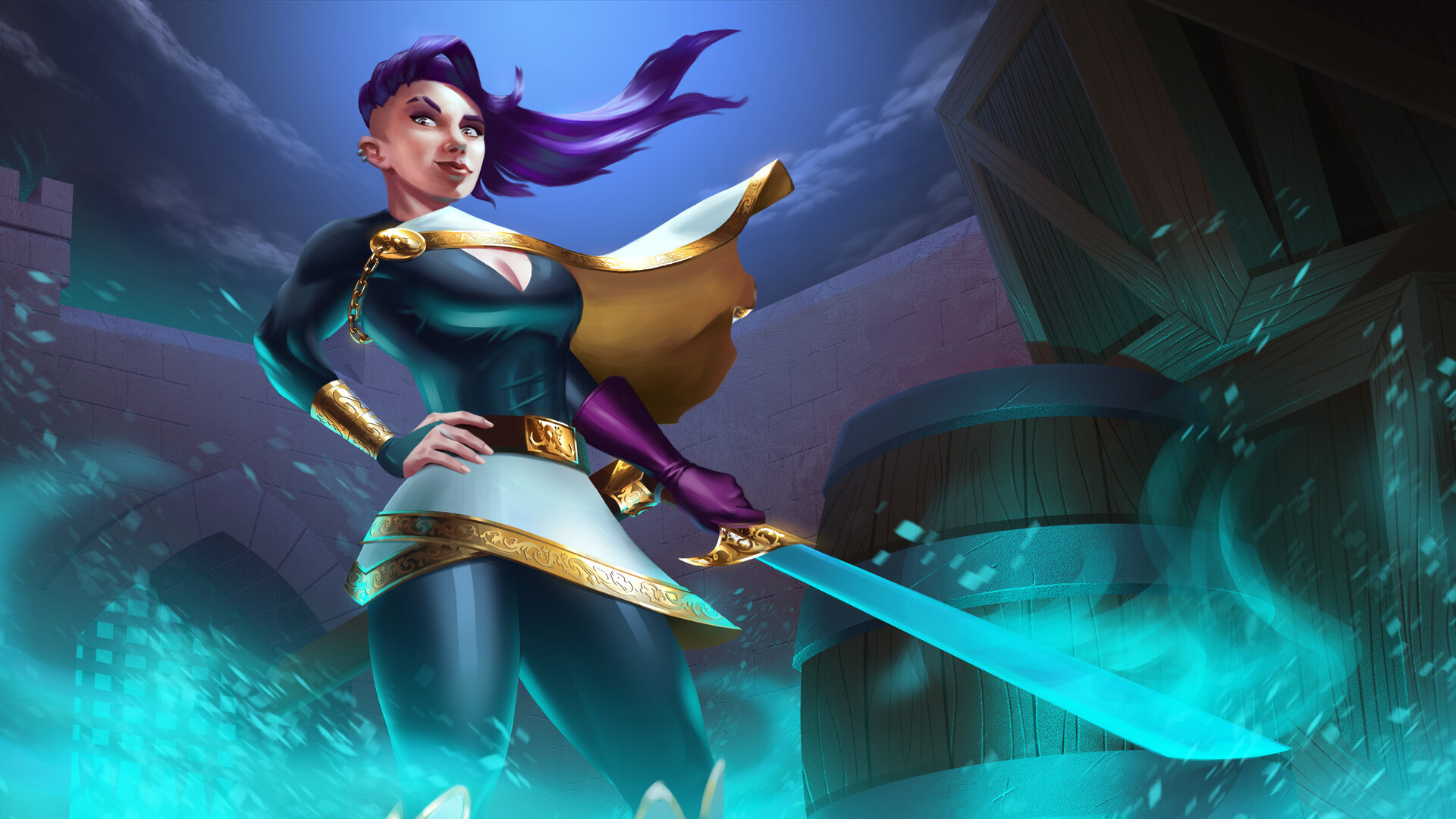 ArtStation - Aquamarine Sword - Splash Art