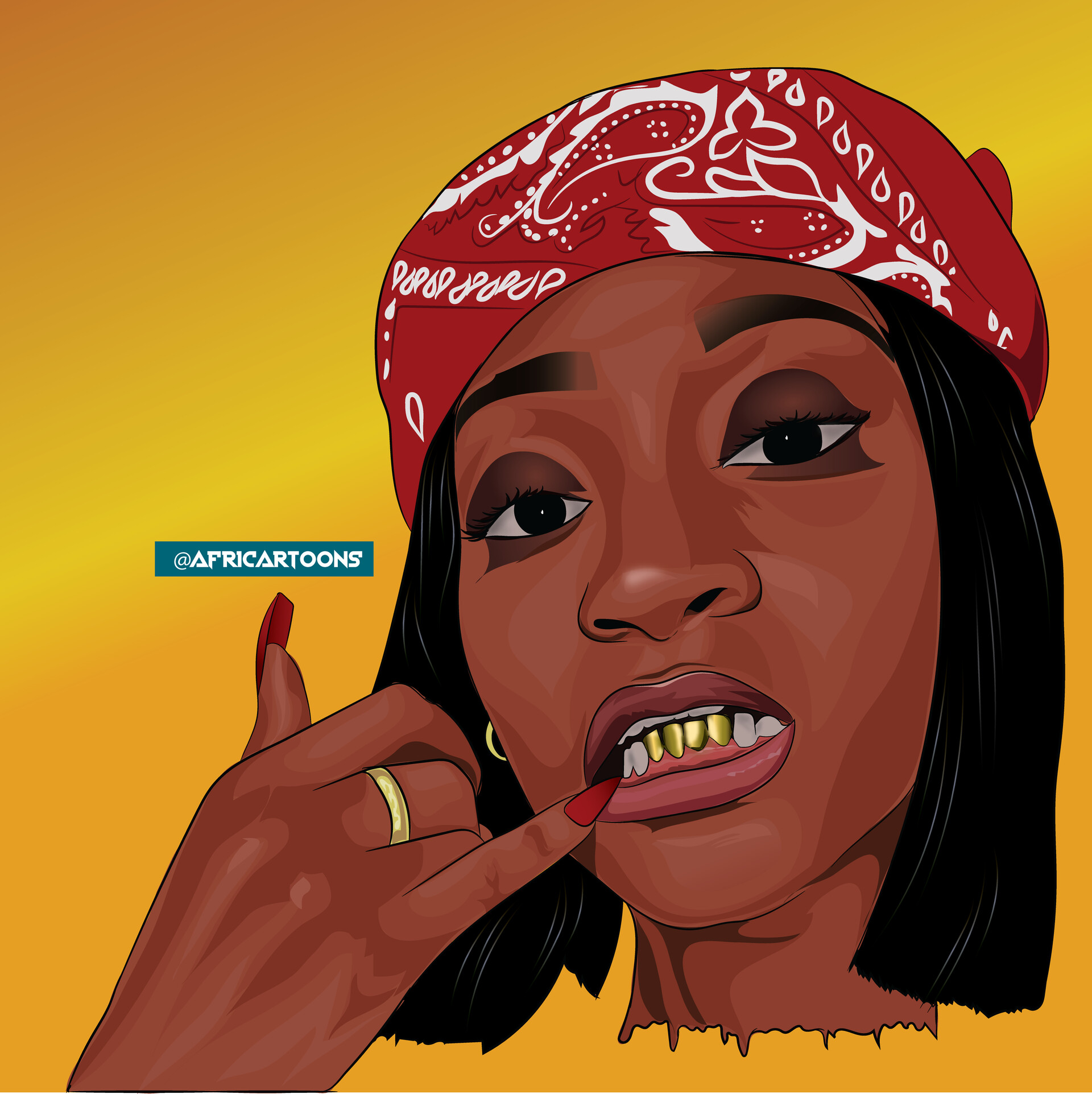 Africartoons - Young ash rapper