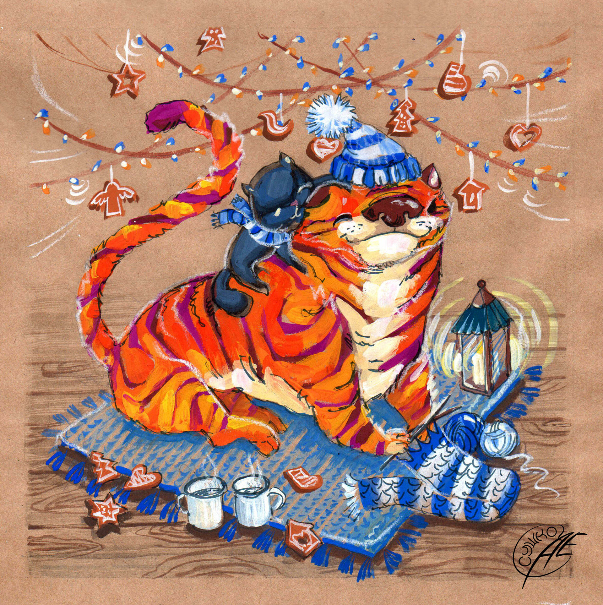 ArtStation - December - illustration for the calendar.