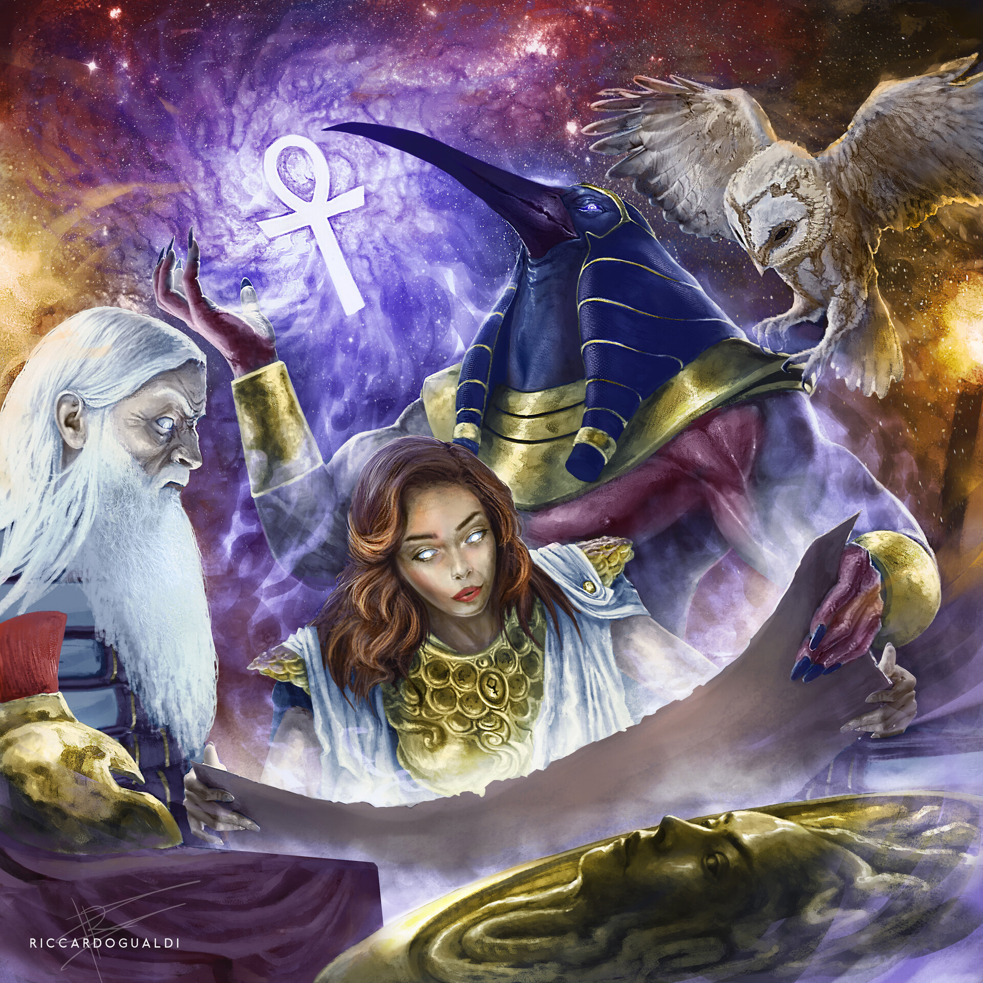 ArtStation - Mímir, Athena and Thoth