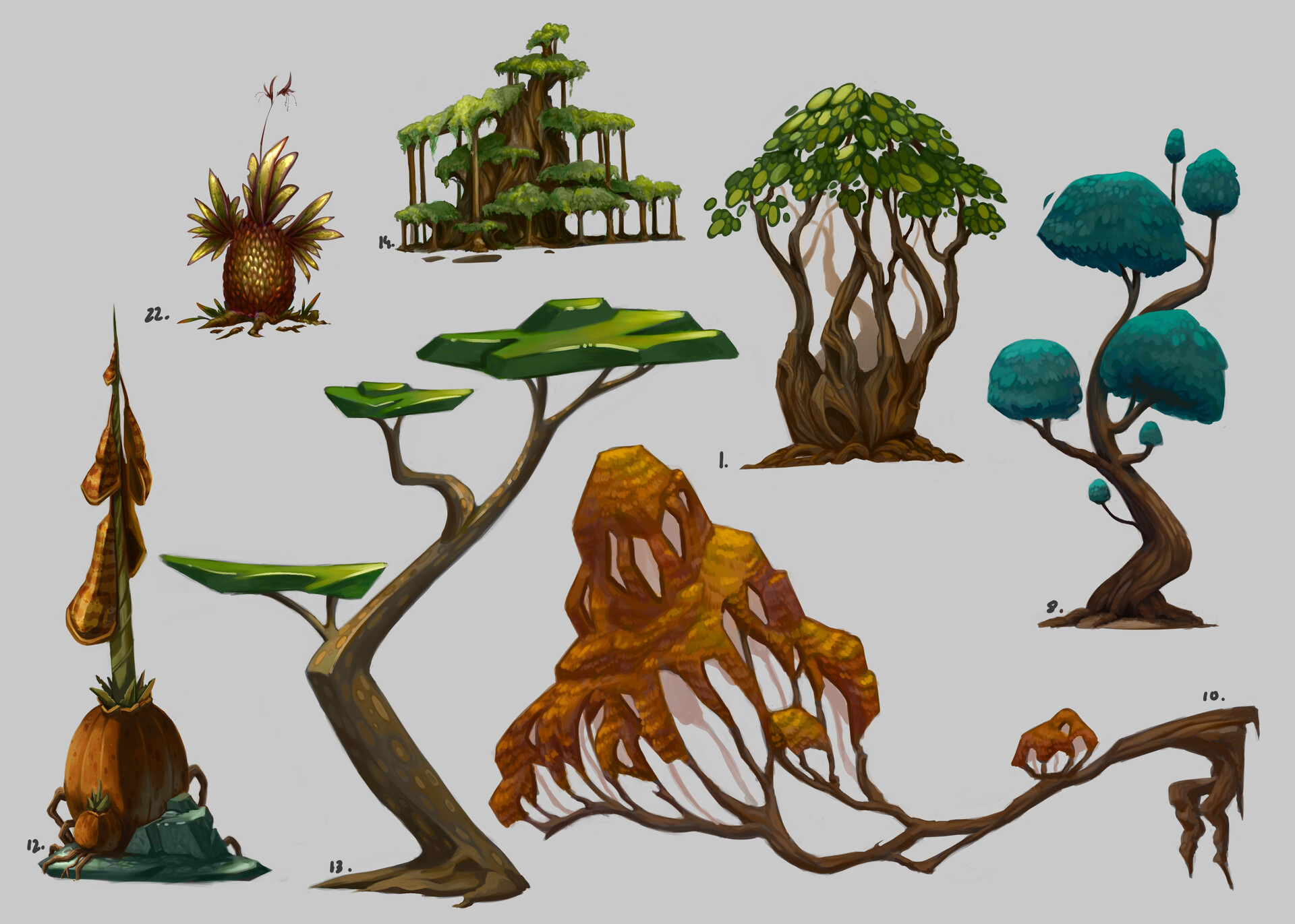 ArtStation - Trees and props