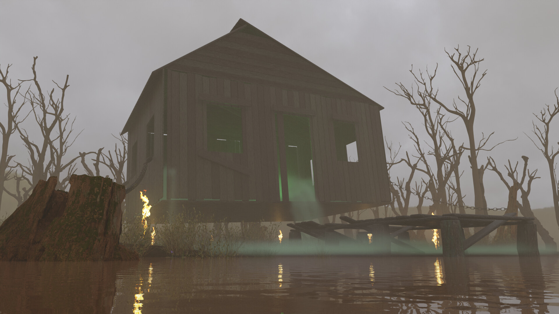 ArtStation - Swamp Shack