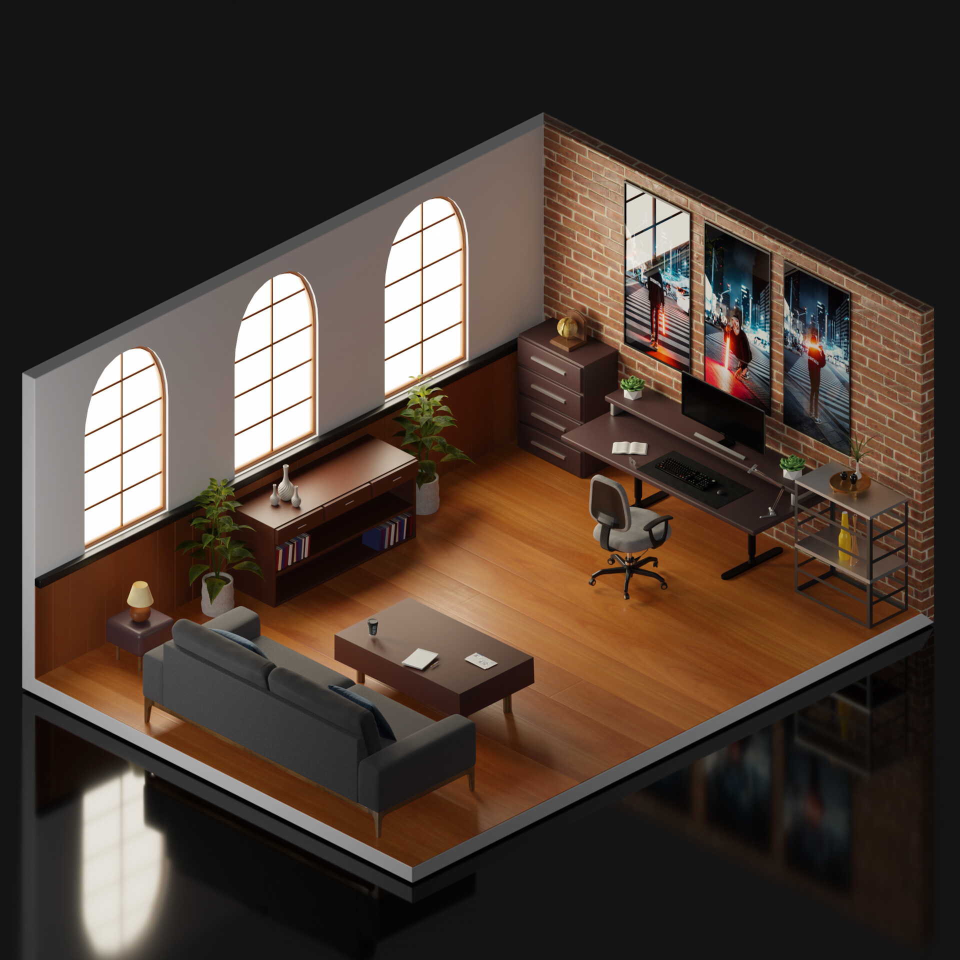 ArtStation - Isometric Studio Animation 💻