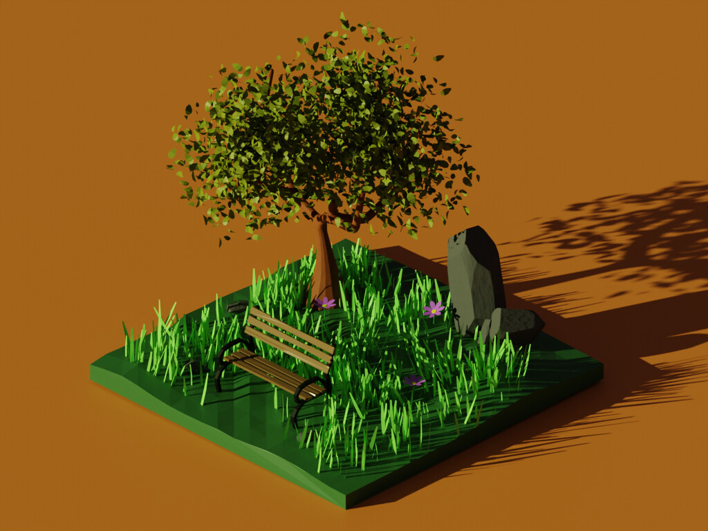 ArtStation - Low poly park