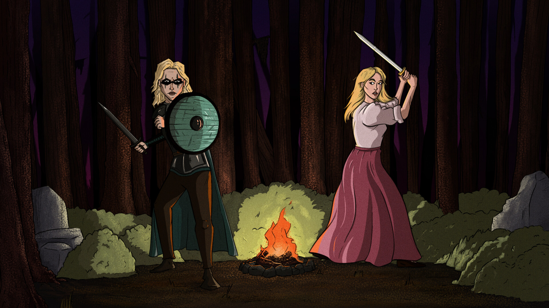 ArtStation - Heroines - The Warrior and The Princess