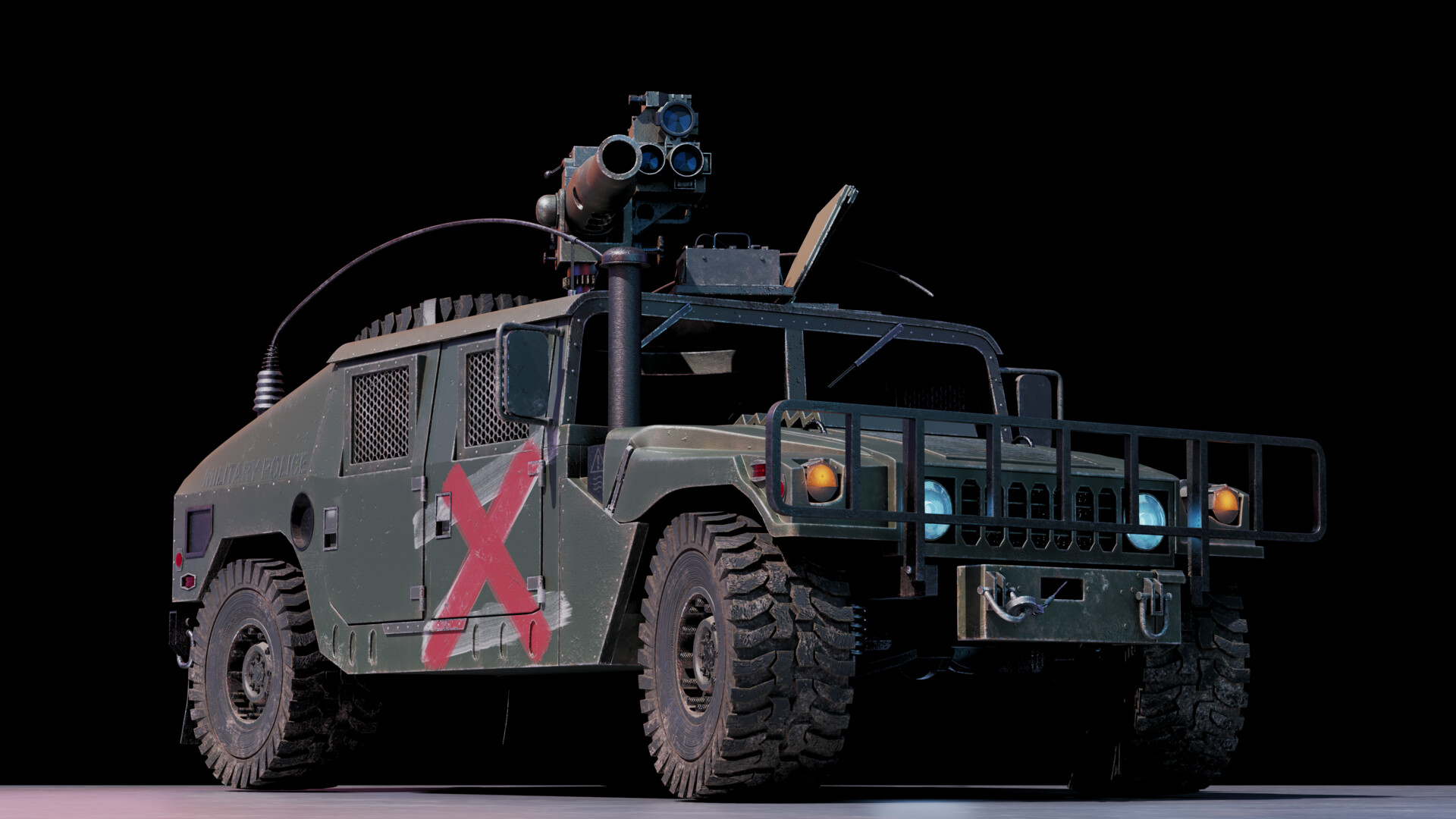 ArtStation - Military Humvee TOW Missile Carrier