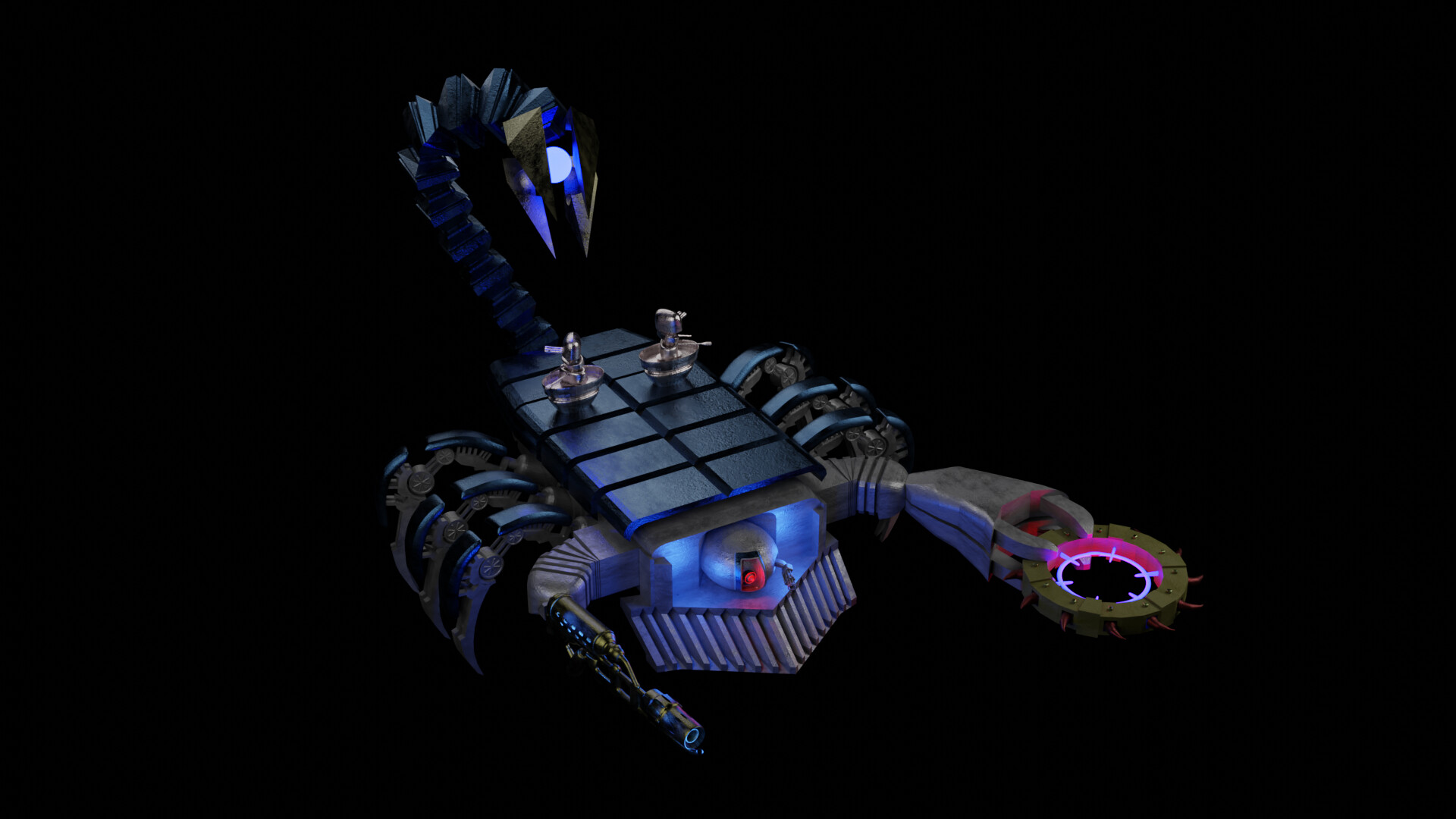 ArtStation - Giant Scorpion Robot with Flamethrower and Saw