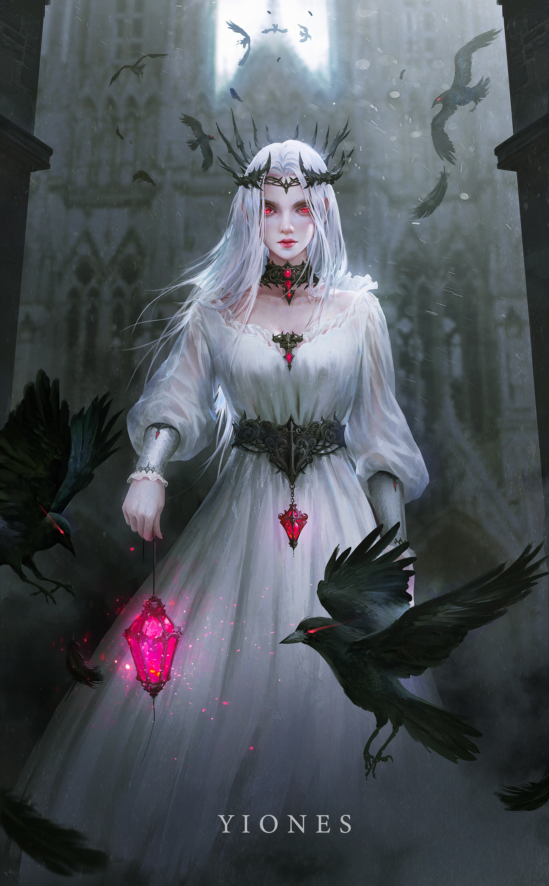 ArtStation - Black & White, Goth Girl