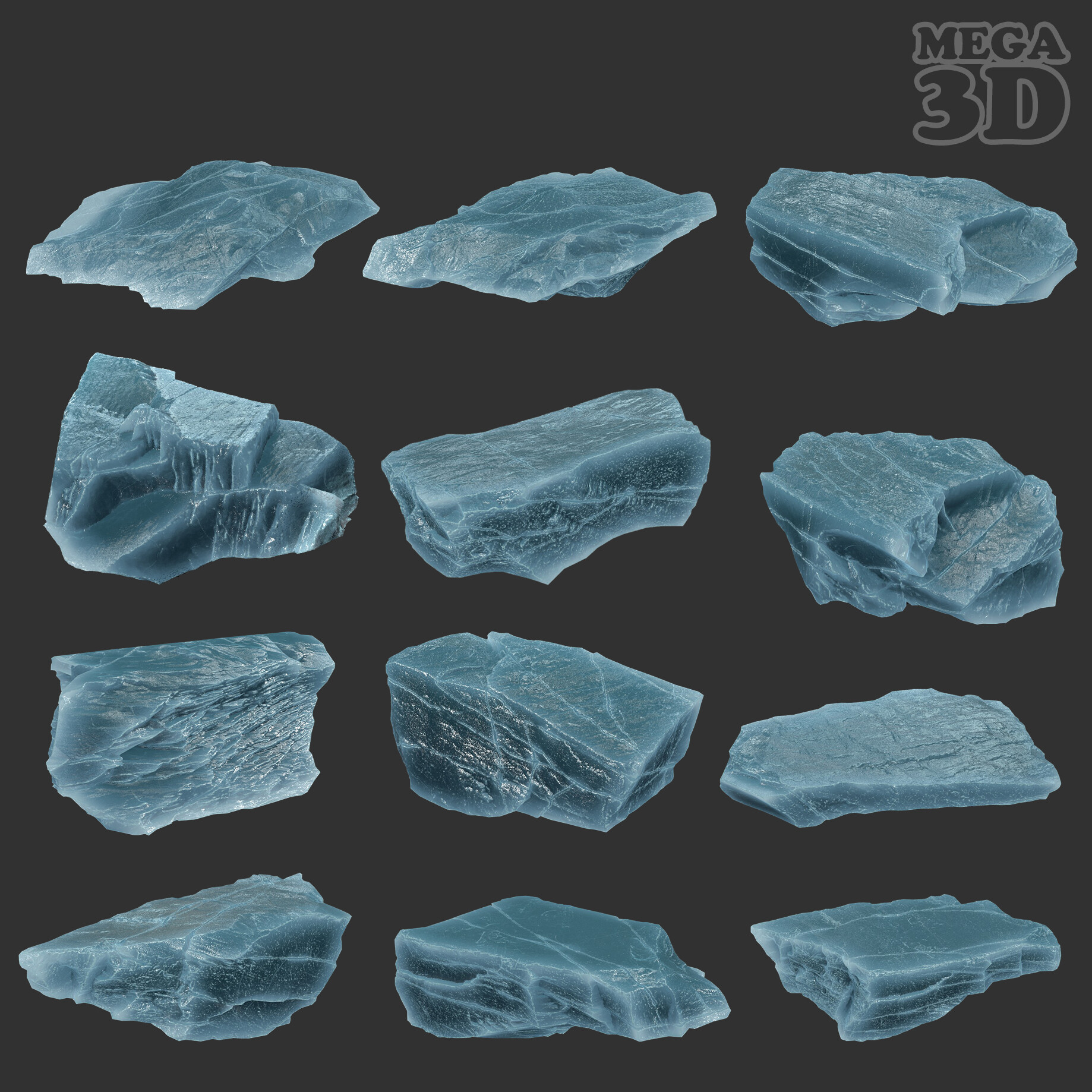 ArtStation - Casual Ice Block 220706 - Ultra HD 16K Textures