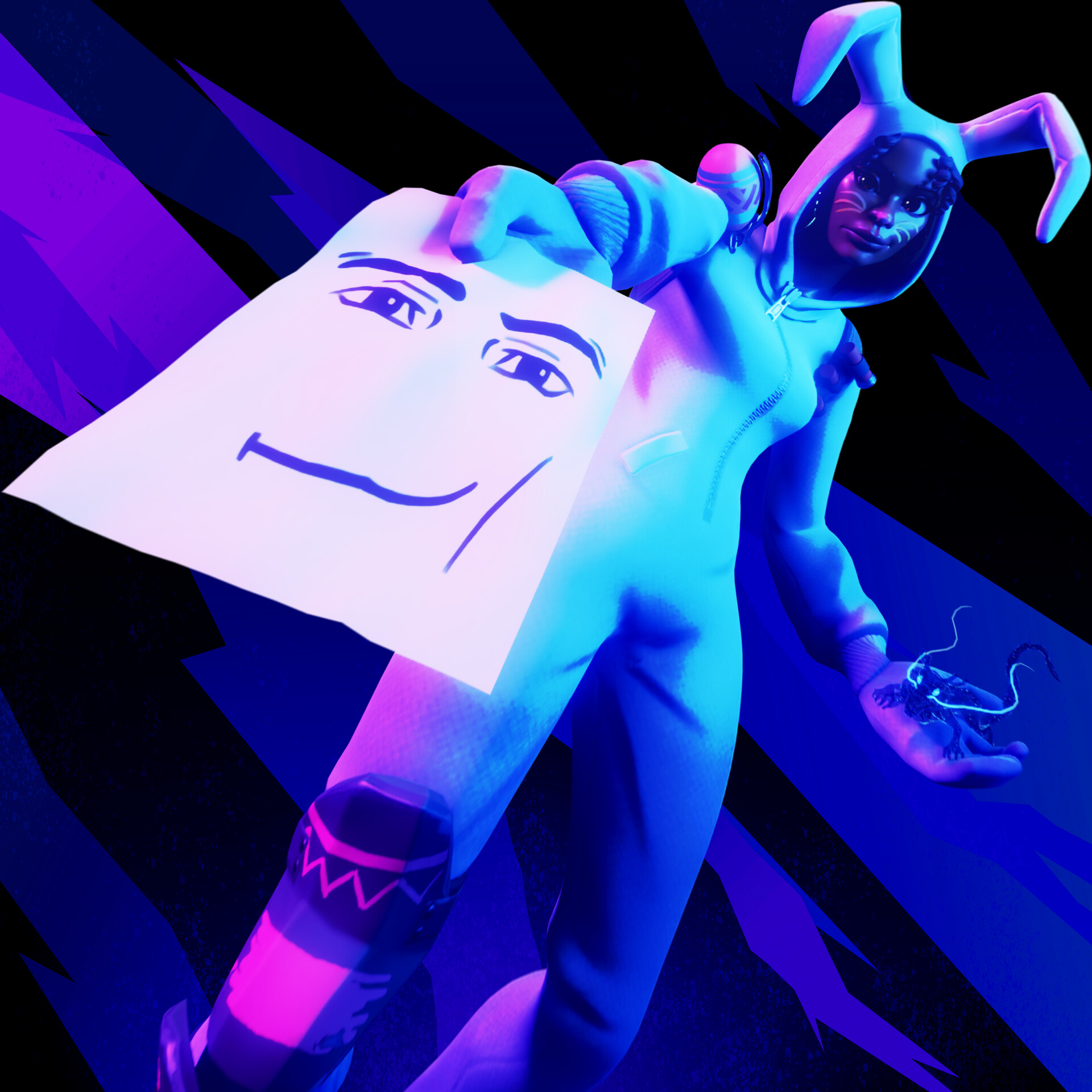 ArtStation - Bunny Brawler give you a message