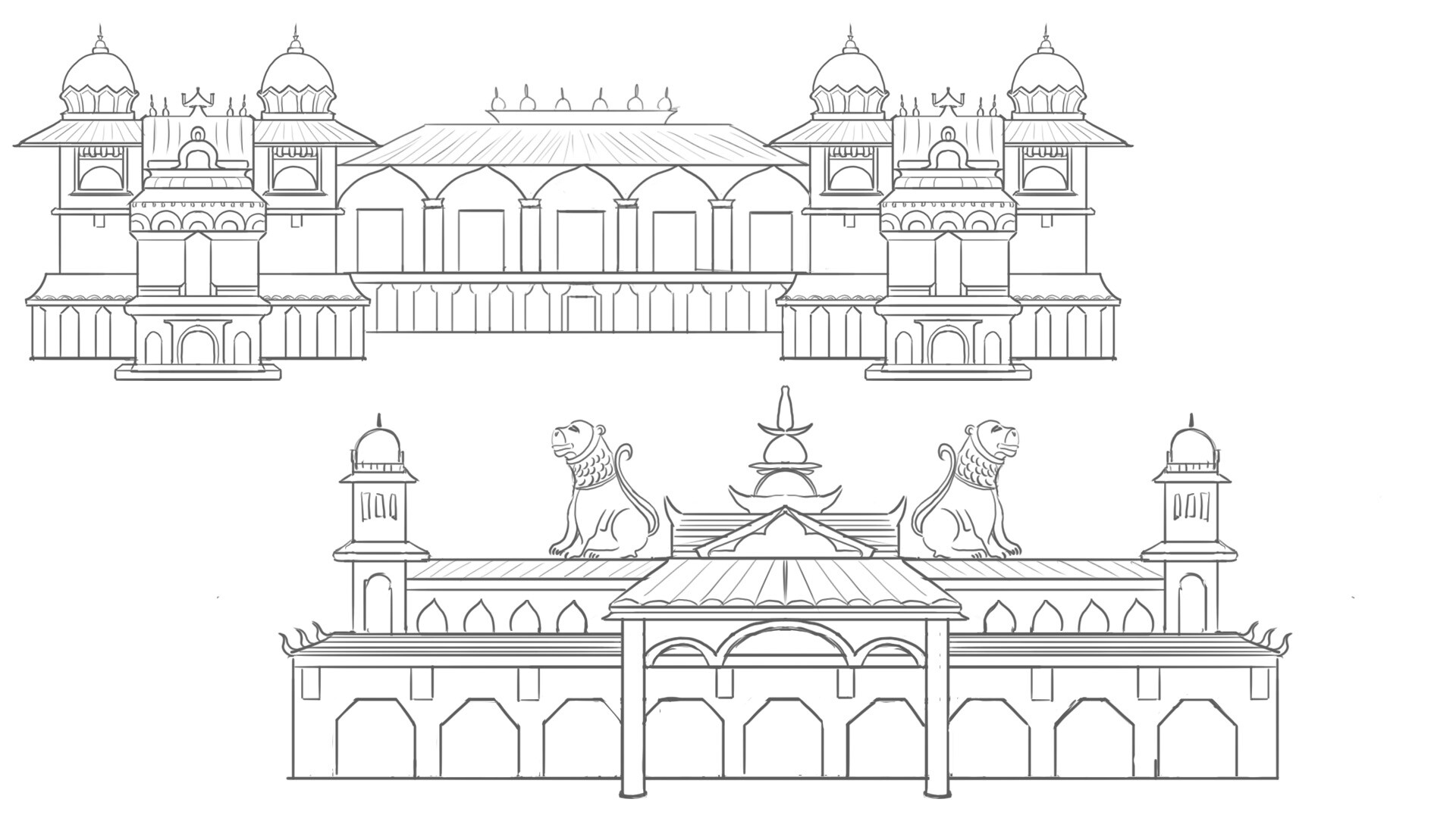ArtStation - ANCIENT SOUTH INDIAN PALACE concept