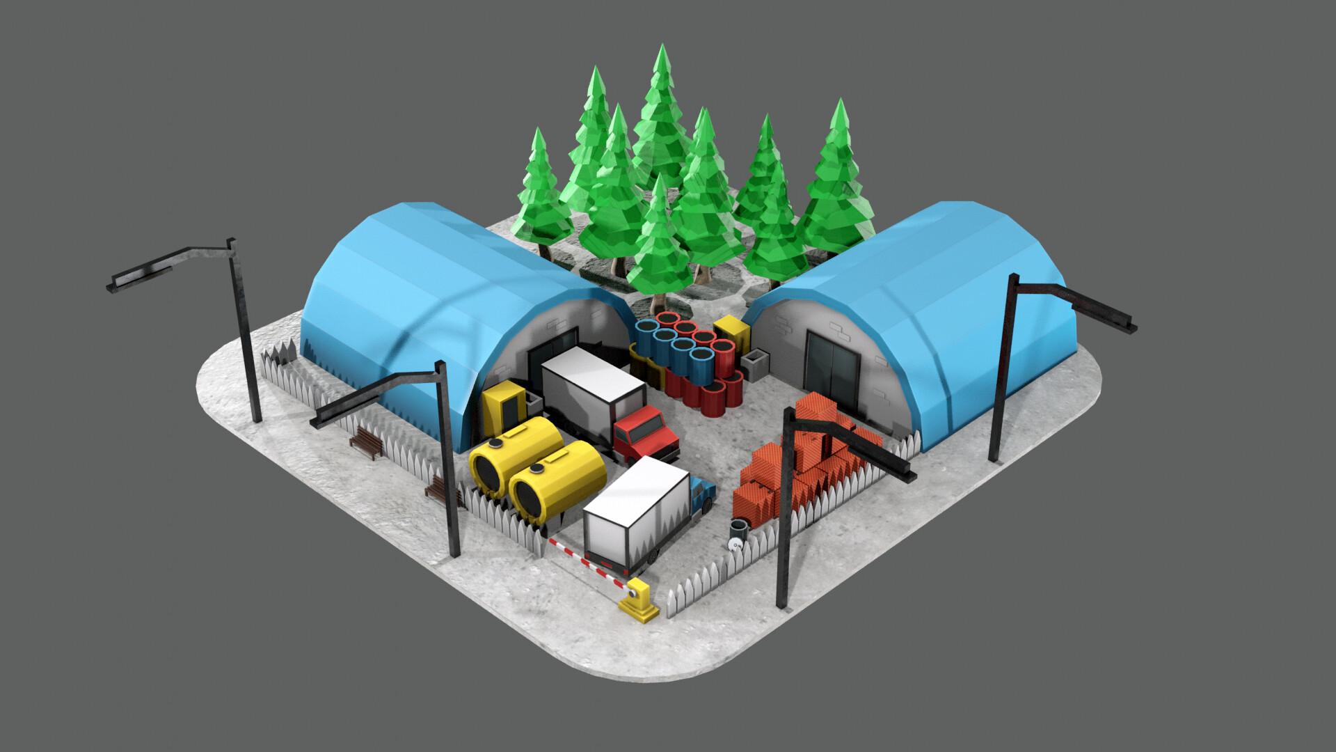 ArtStation - Low poly cartoon place