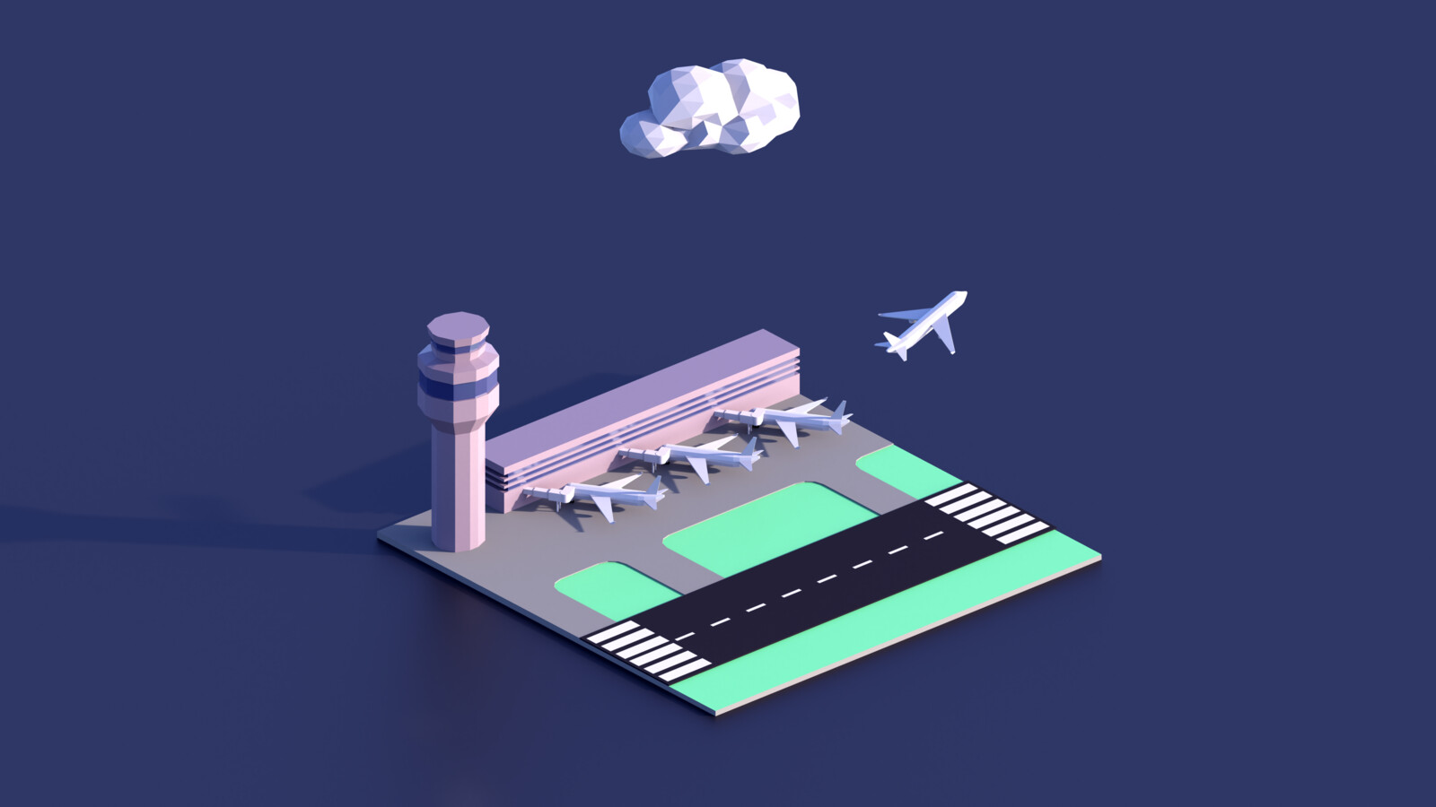 Xentipod - Low Poly Airport