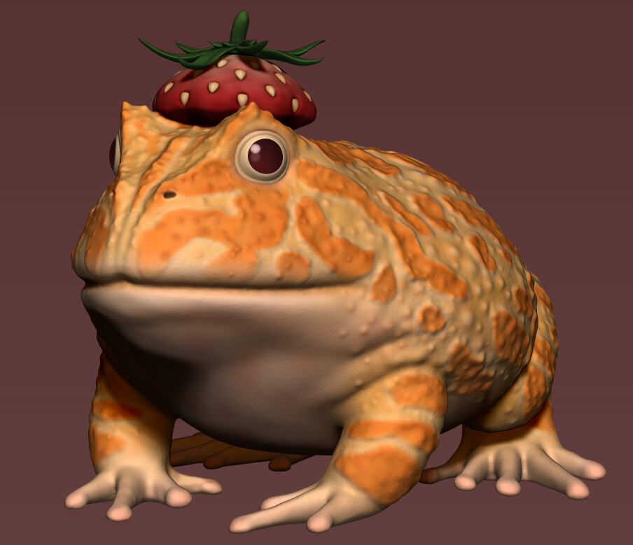 ArtStation - Strawberry Pacman Frog