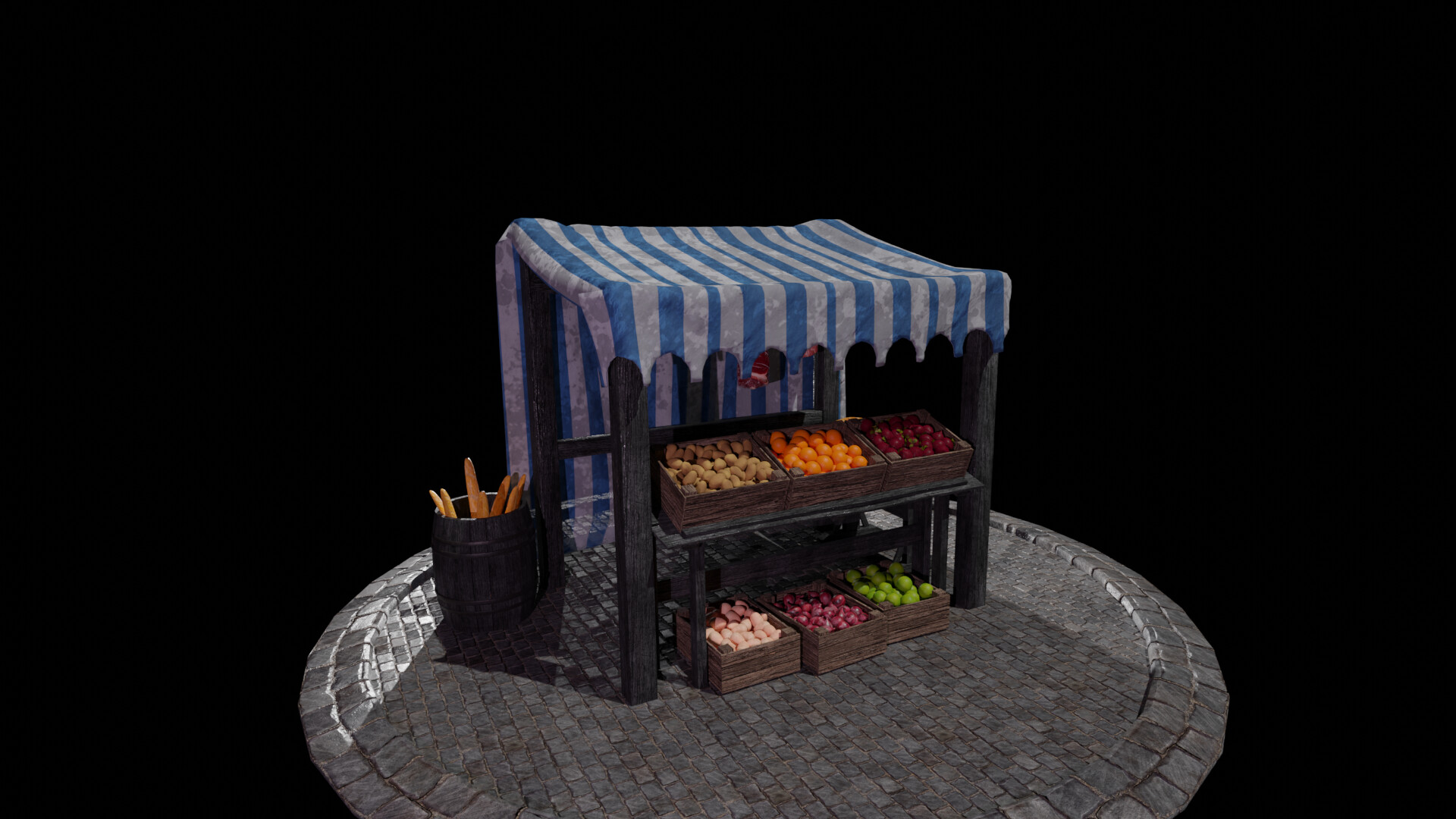 ArtStation - Medieval Market Stall