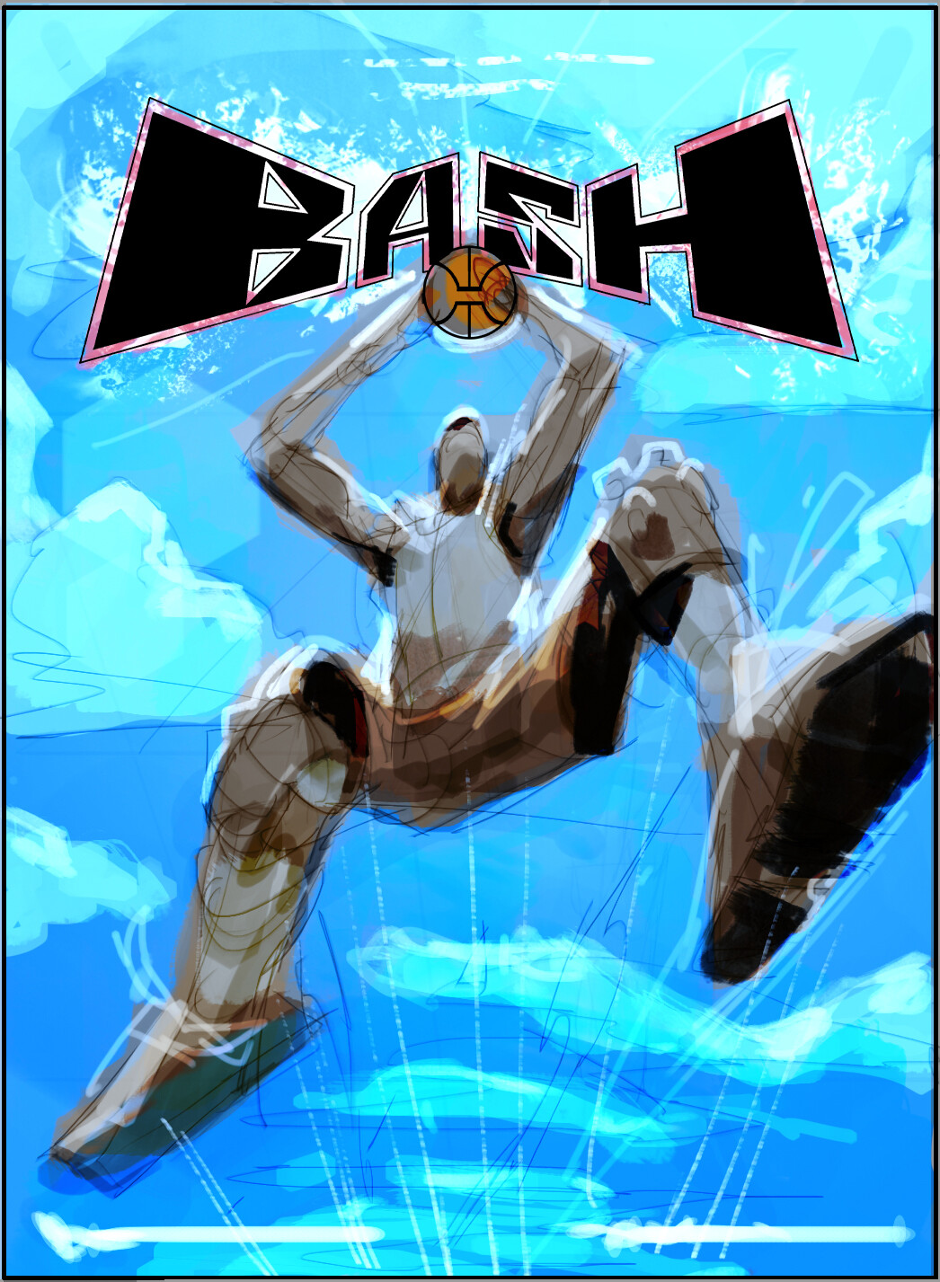 Vince Serrano - "BASH!" Cover - Rudy Gobert Comics