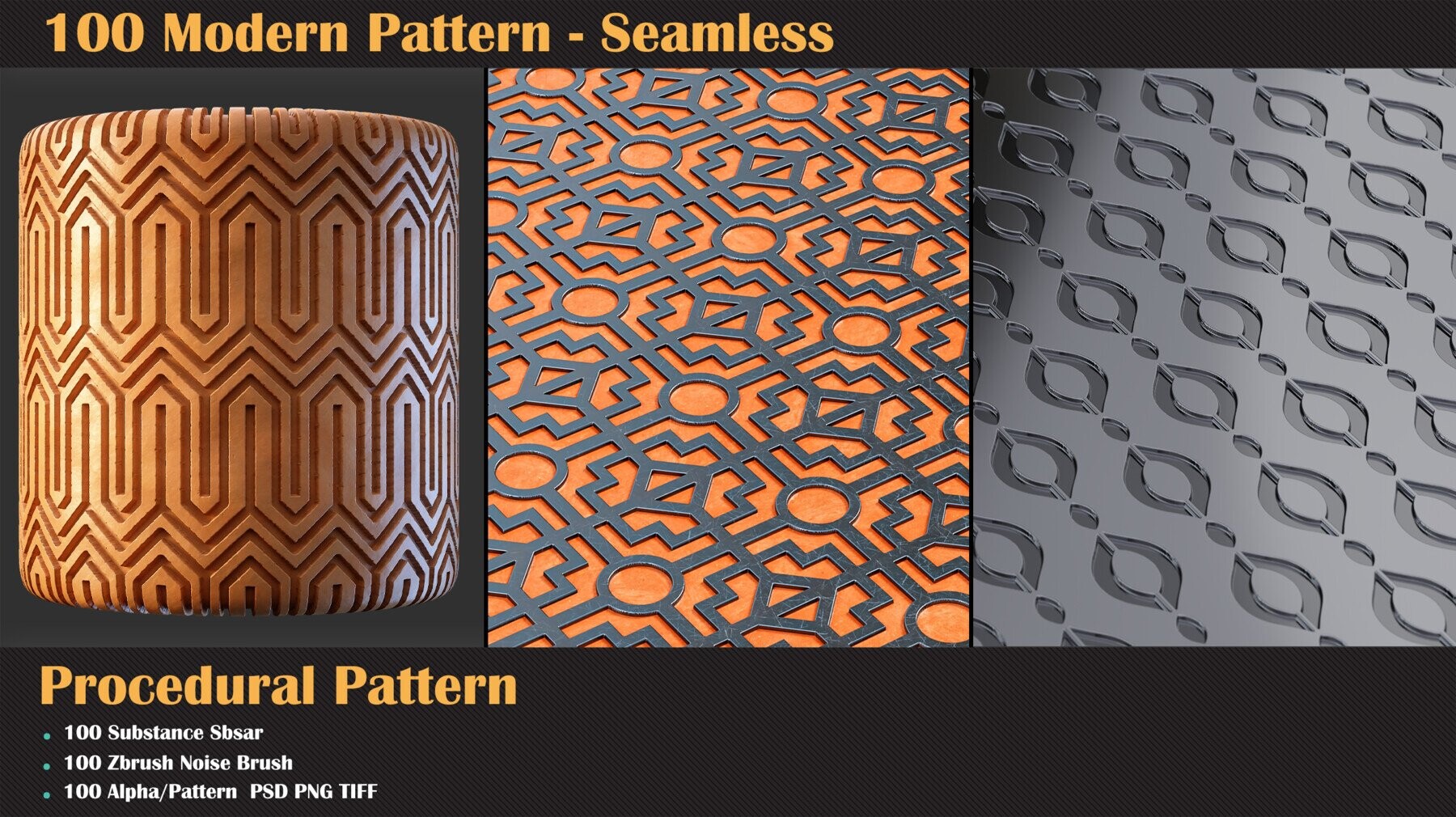 ArtStation - 100 Modern Seamless Pattern and Brush