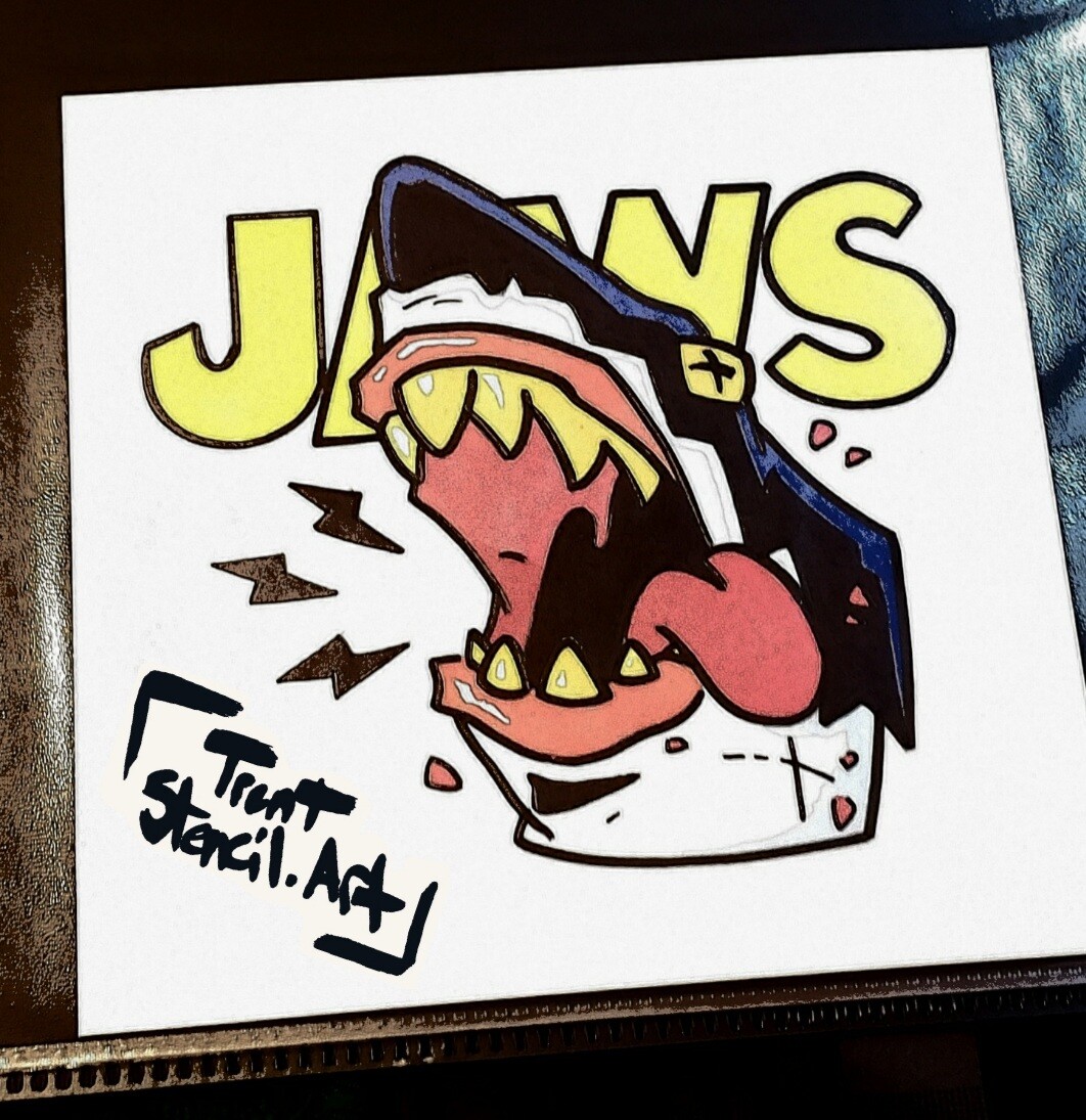 Jaws Stencil