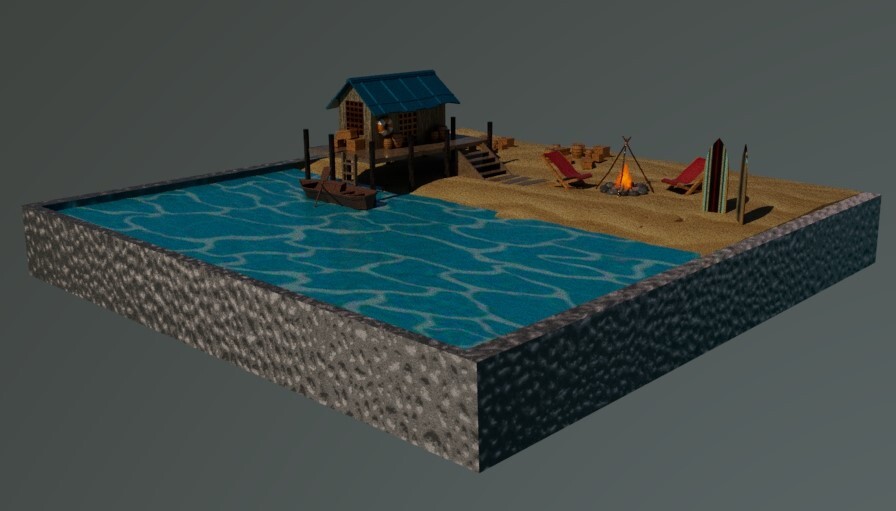 ArtStation - Tropical Beach