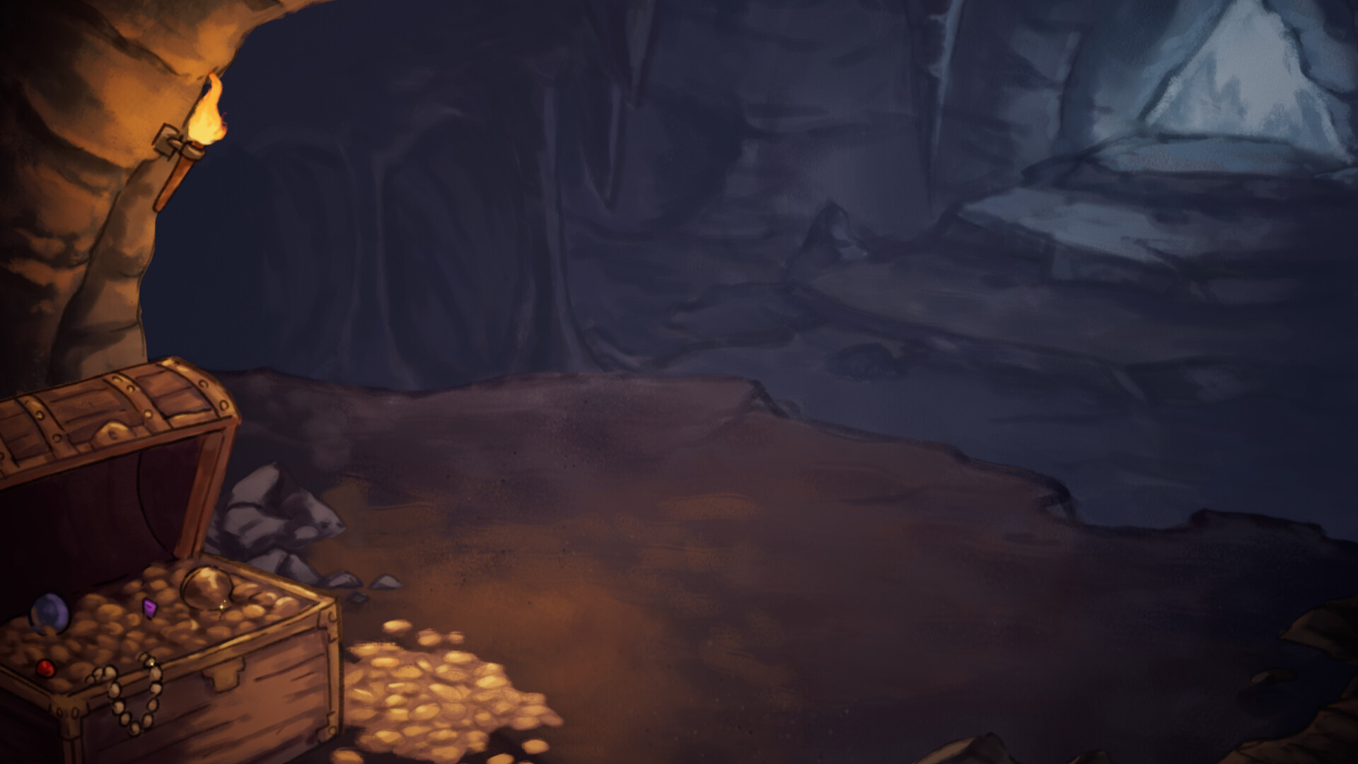 ArtStation - Cave stream background