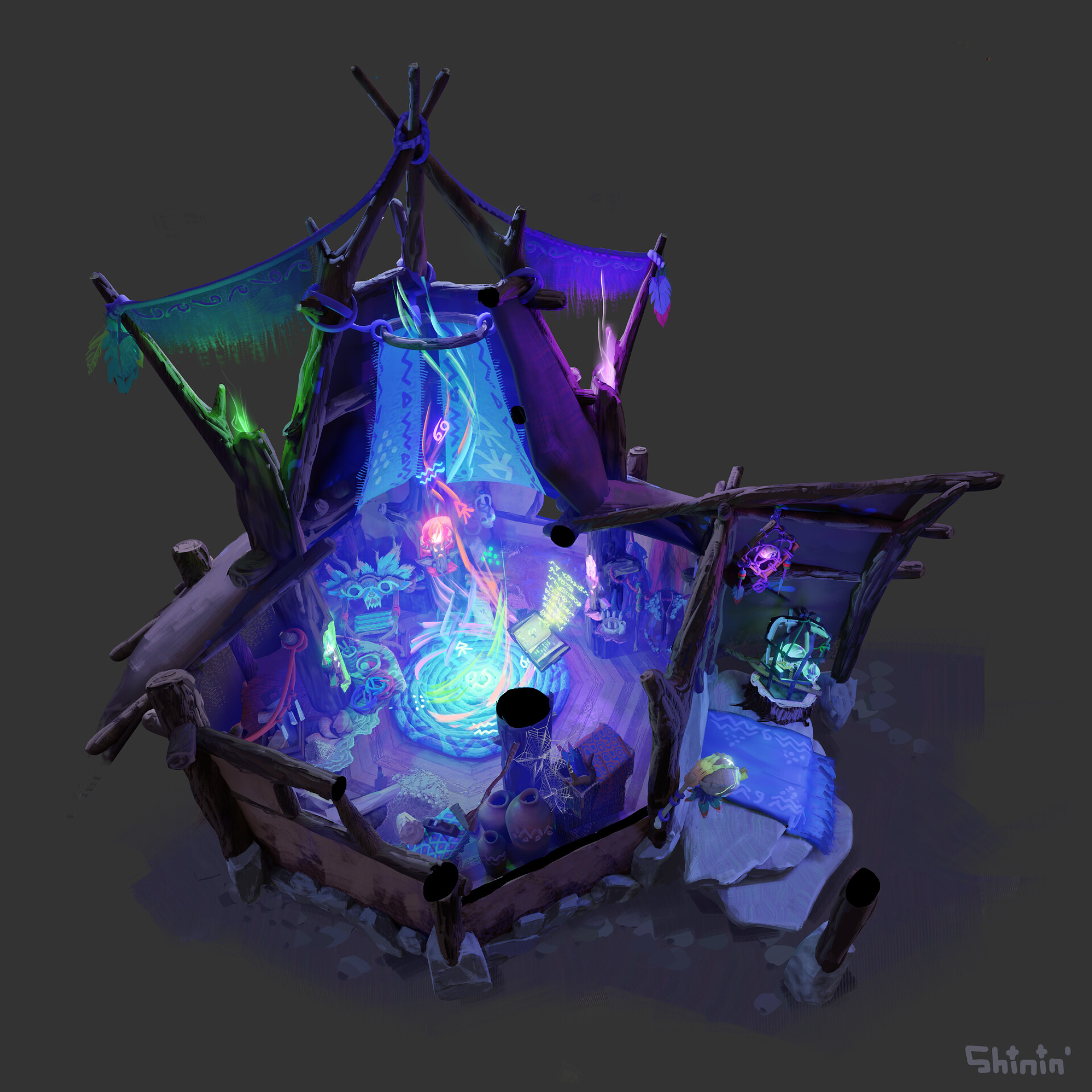 ArtStation - Shaman Hut