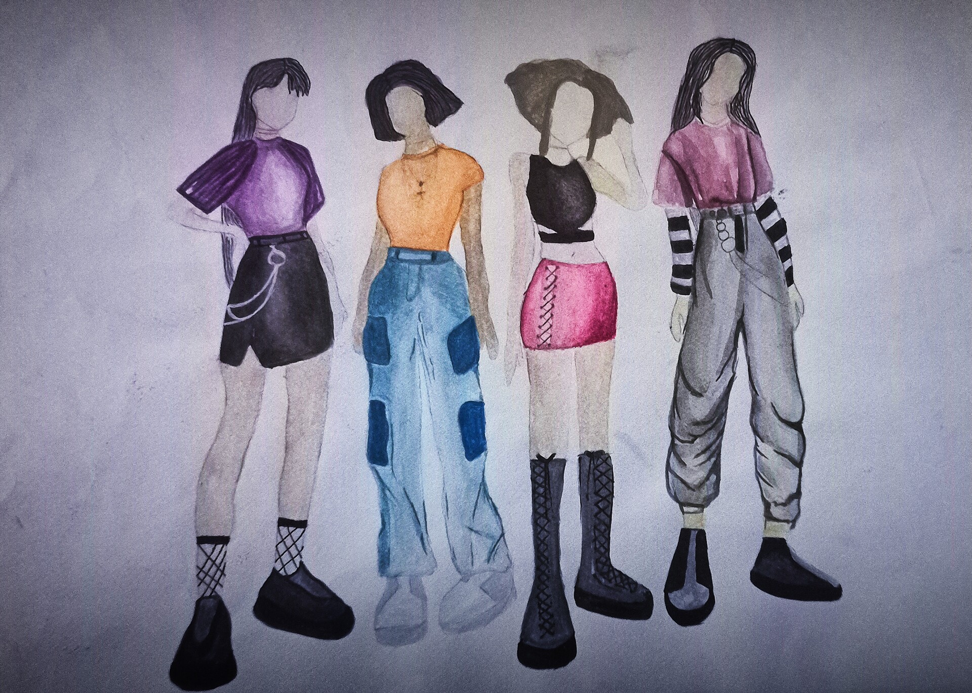 ArtStation - Some old fashion illustrations.